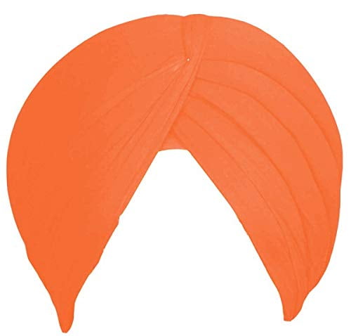 Sikh Cotton Turban For Men | Orange Color | 5Mts Punjabi Pagri ...