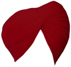 Sikh Cotton Turban For Men |S-Red Color | 7 Mts Punjabi Pagri (Stitched ...