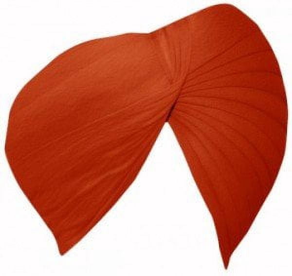 Sikh Cotton Turban For Men |Saffron Color | 5Mts Punjabi Pagri ...
