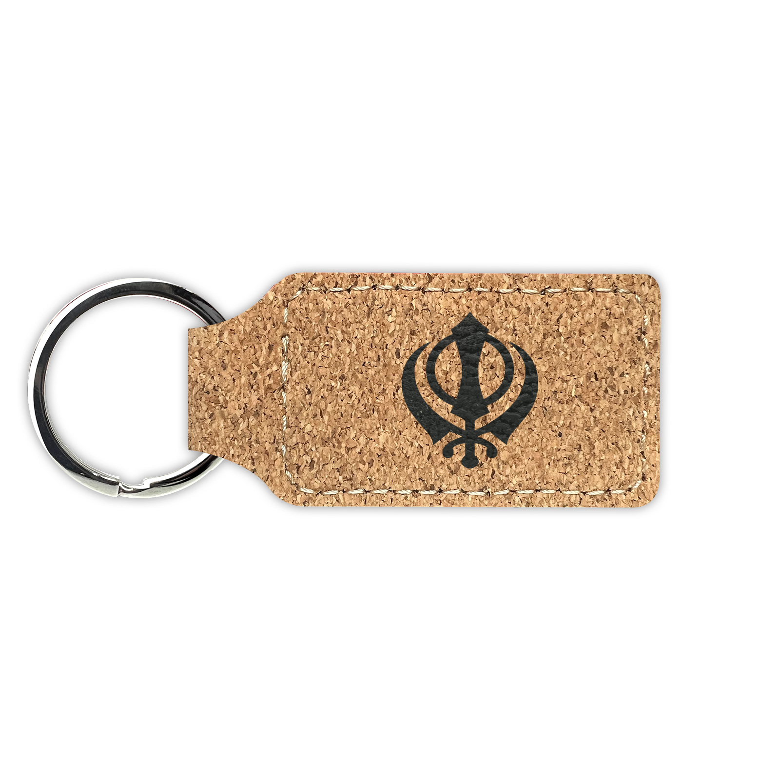 Sikh Symbol Keychain Leatherette Rectangle - Laser Engraved - Many ...