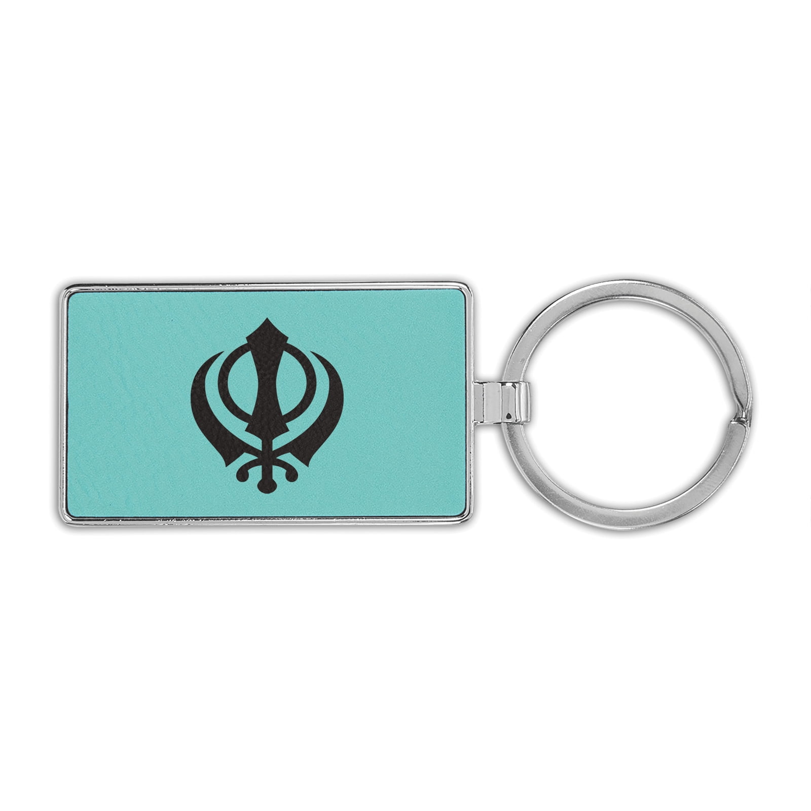 Sikh Symbol Premium Leatherette Keychain sikhism religion - Teal ...