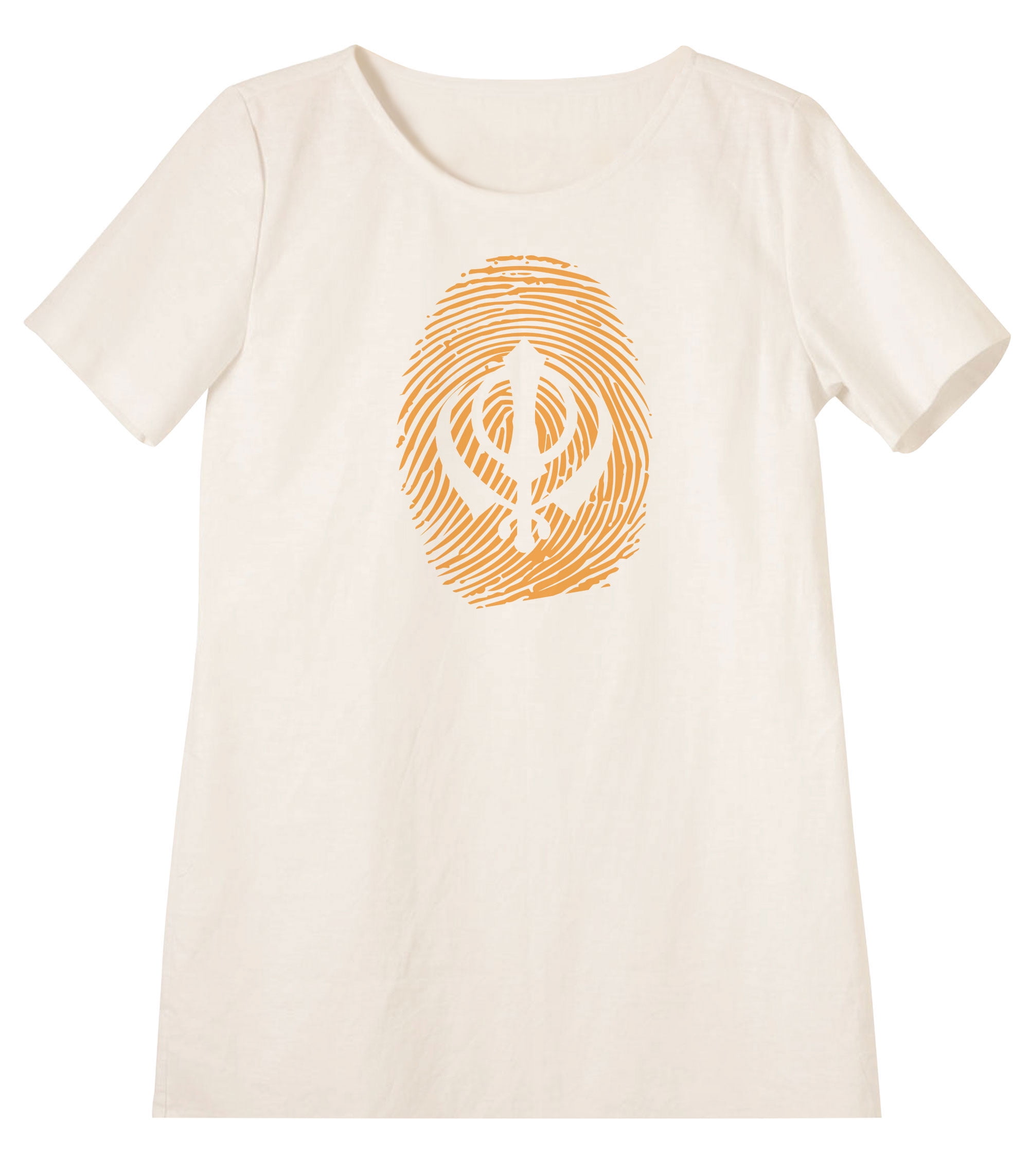 Sikh Symbol Thumb Printed Printed Linen Vintage Mini Shift Dress WDS_06 ...