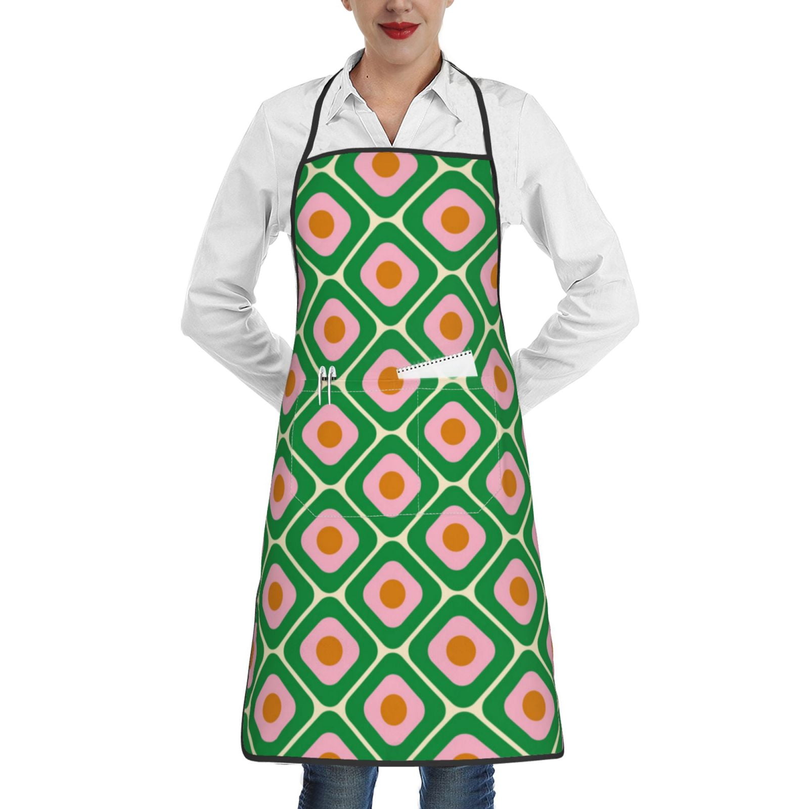 Sikiie 60s and 70s Style Aprons for Kitchen Cooking Aprons, Chef Apron ...