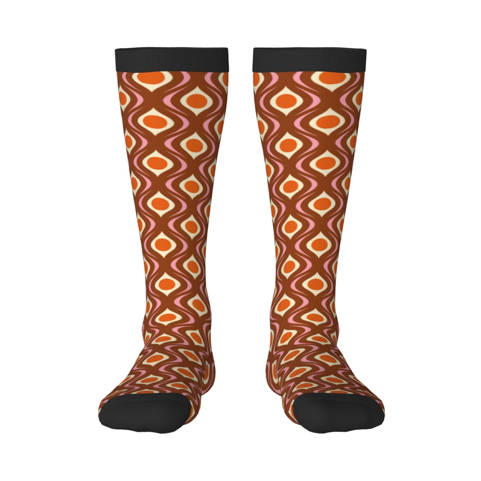 Sikiie 70's Retro Knee Socks, High Socks Long Stretchy Sock Women Knee ...
