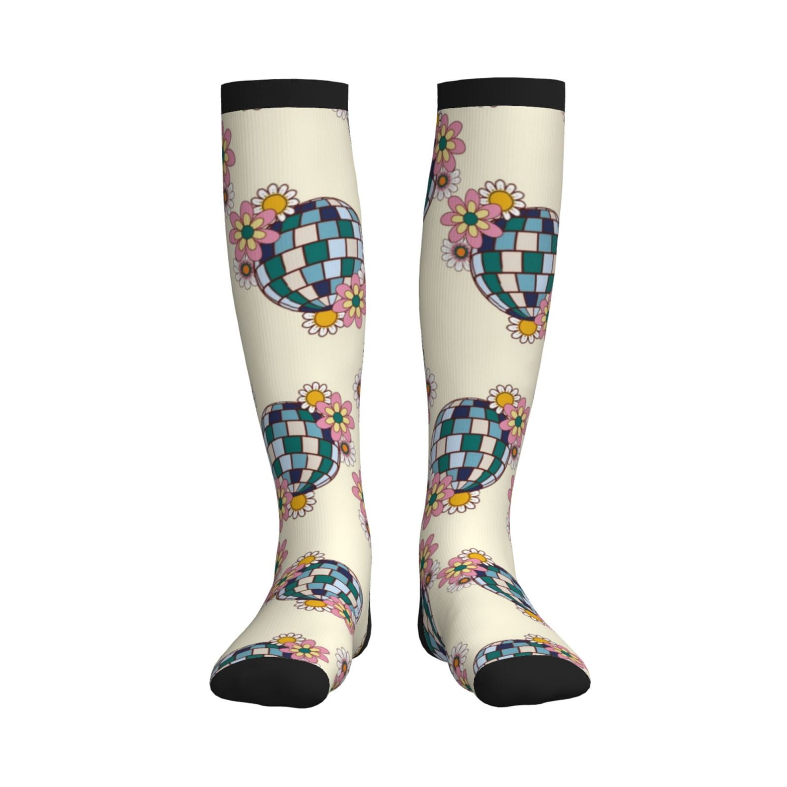 Sikiie 70s Disco Ball 1 Pairs Compression Socks for Men and Women 15-20 ...