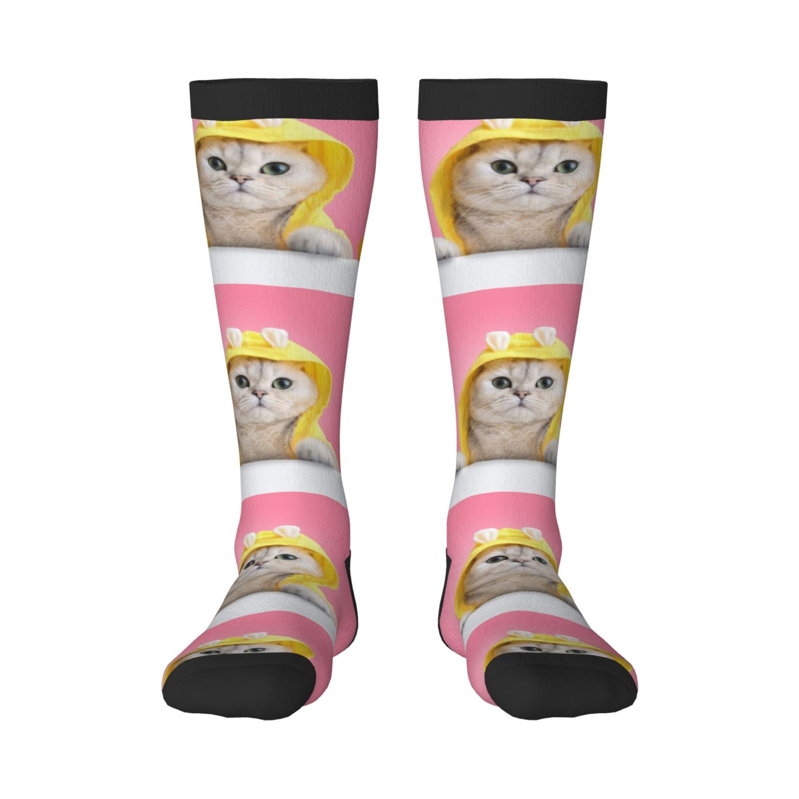 Sikiie A Funny Cat Knee Socks, High Socks Long Stretchy Sock Women Knee ...