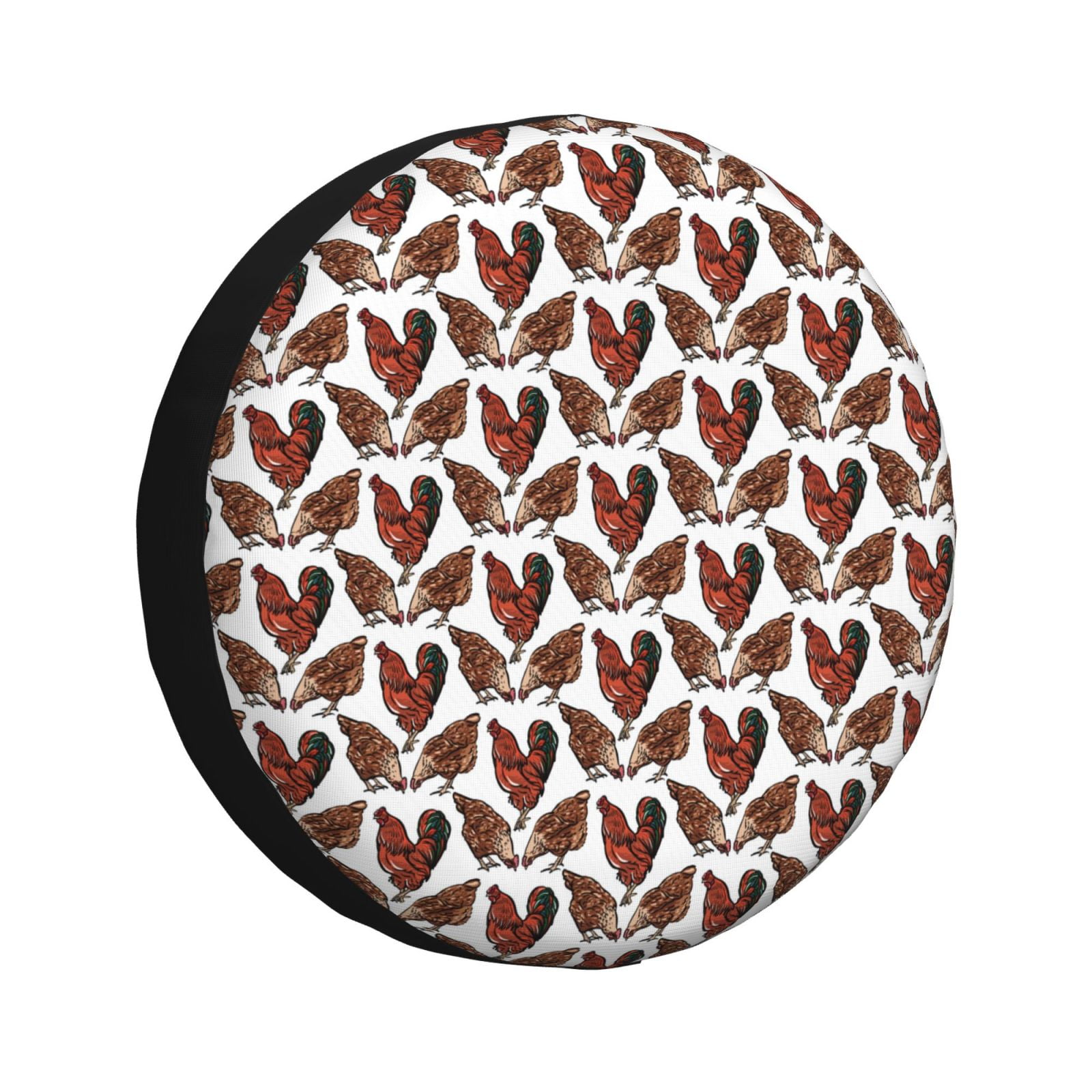 Sikiie A Rooster With Chickens PVC Leather Spare Tire Wheel Cover Spare ...