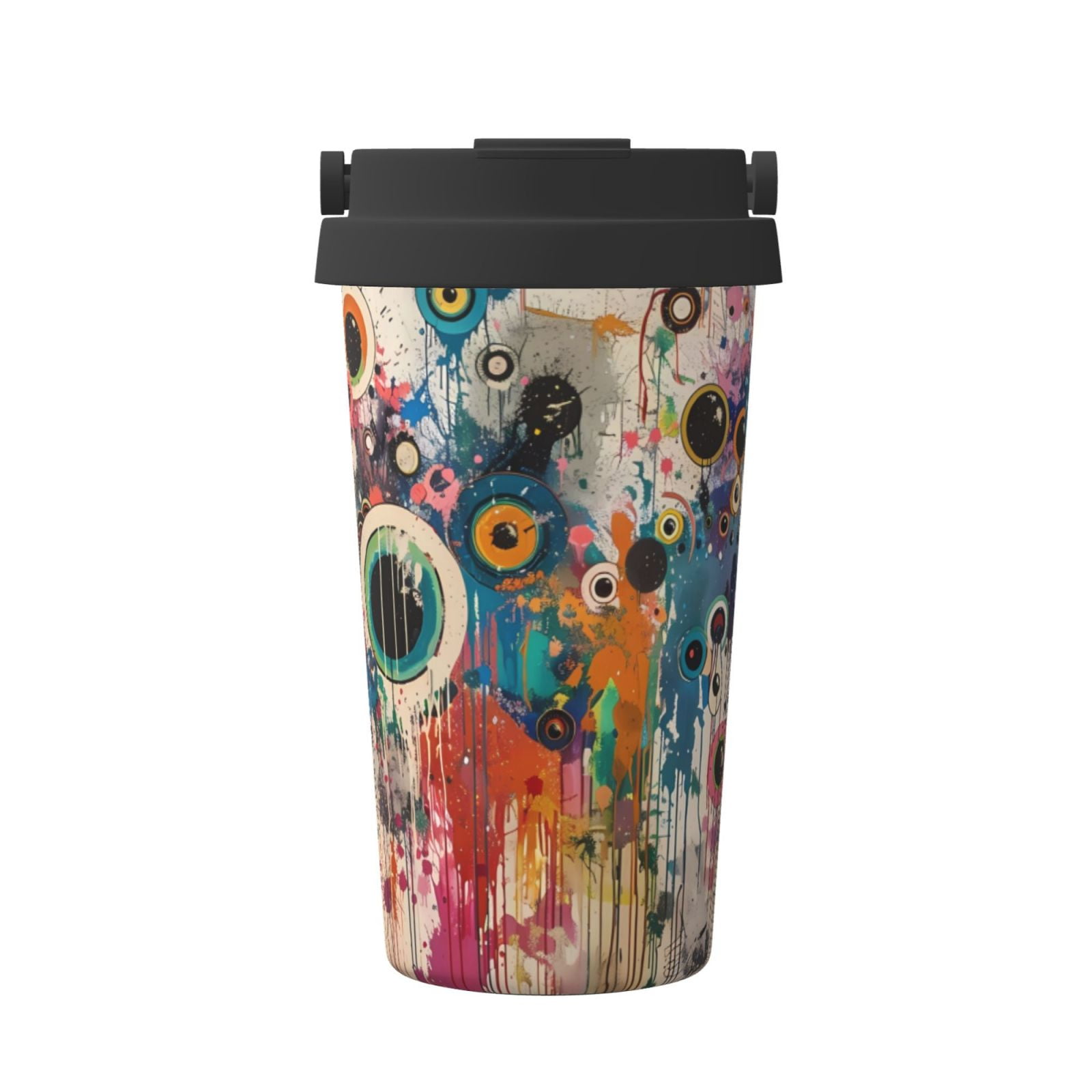 Sikiie Abstract Colorful Dripping Circles Coffee Mug Pobtable To ...