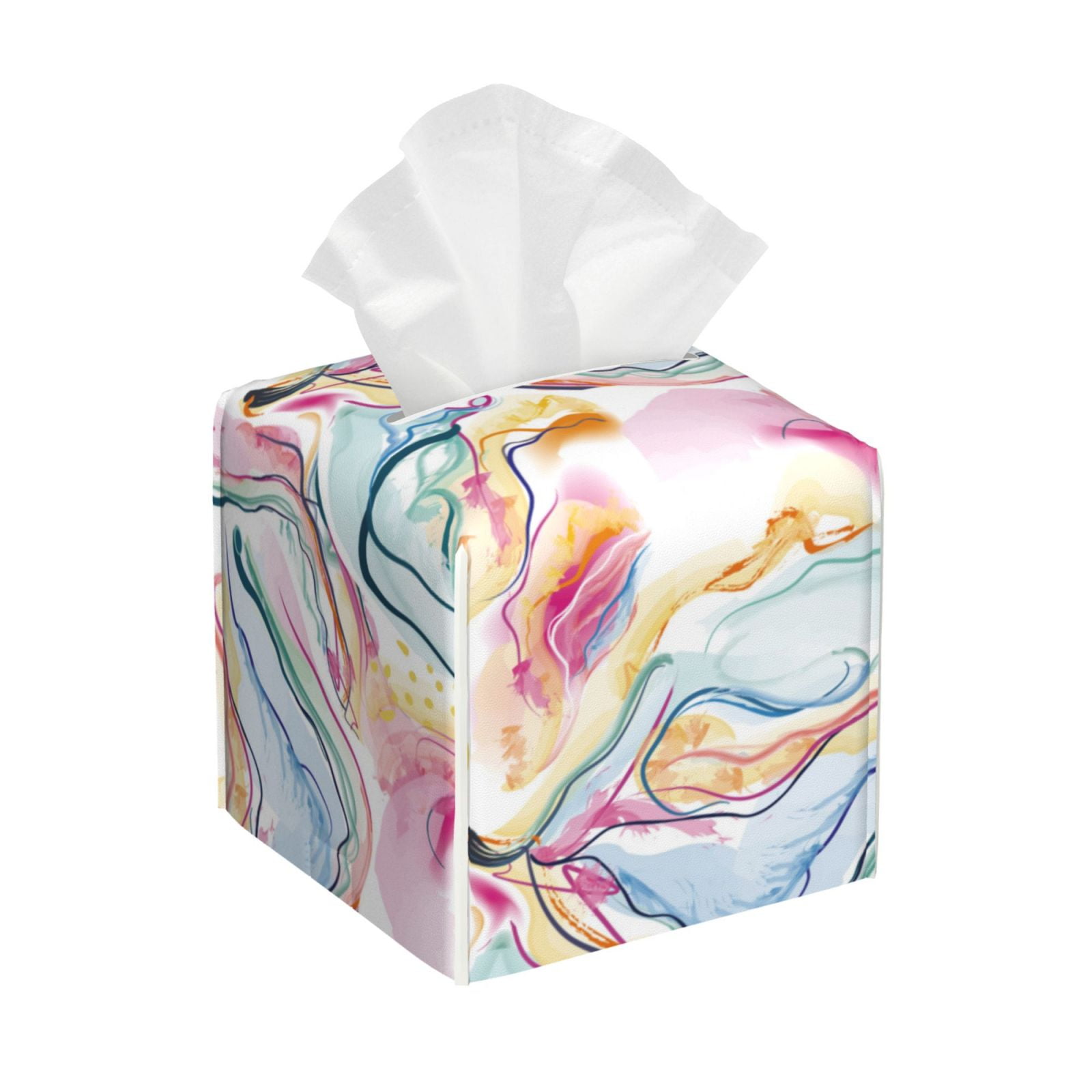 Sikiie Abstract Marble Texture Leather Tissue Box Cover Square, tissue ...