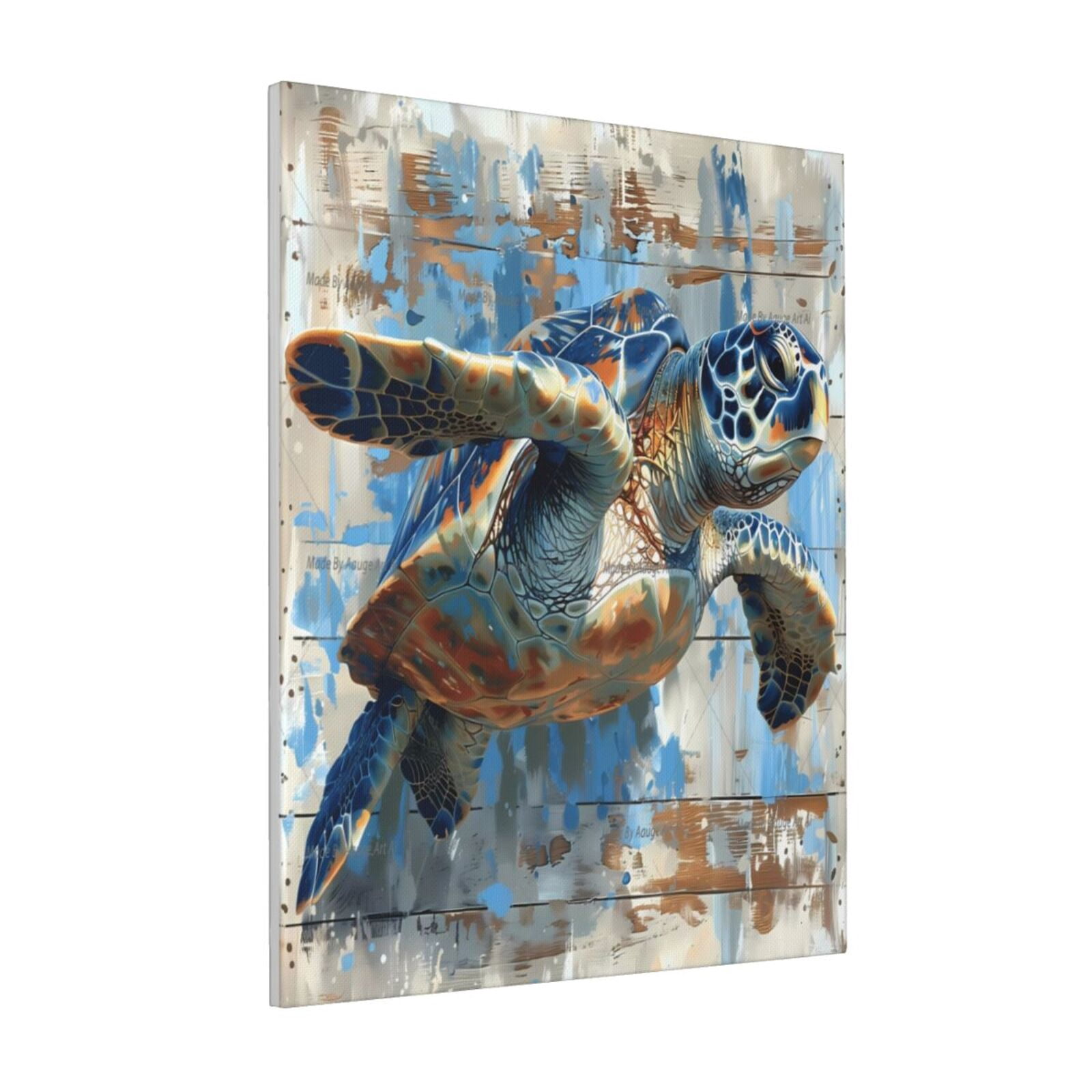 Sikiie Abstract Sea Turtle Print Canvas Decorative Hanging Painting ...