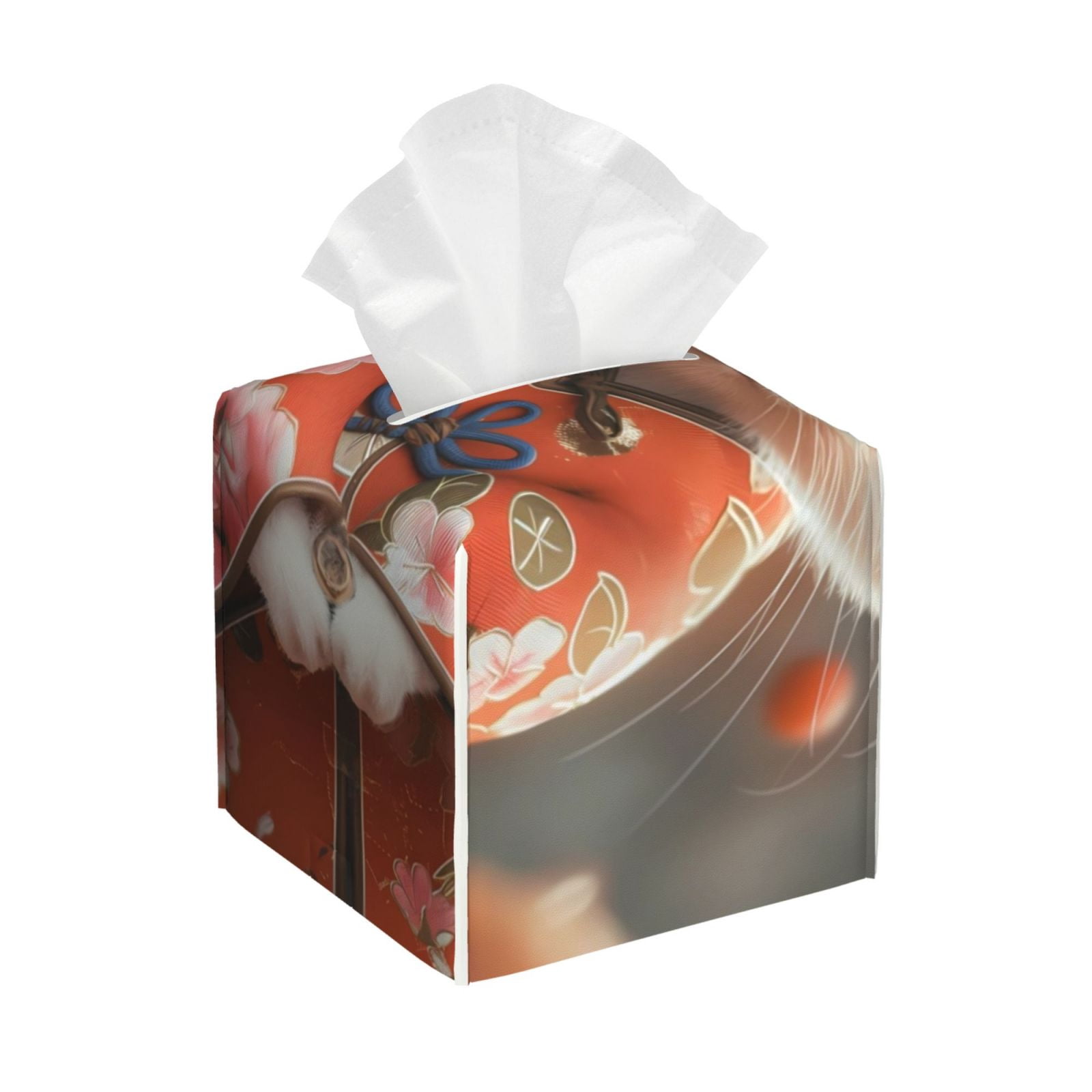 Sikiie Adorable Kitten In Kimono Leather Tissue Box Cover Square ...