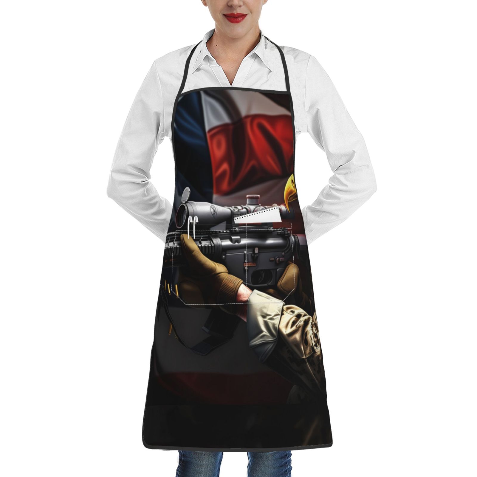 Sikiie American Bald Eagle Warrior Aprons for Kitchen Cooking Aprons ...