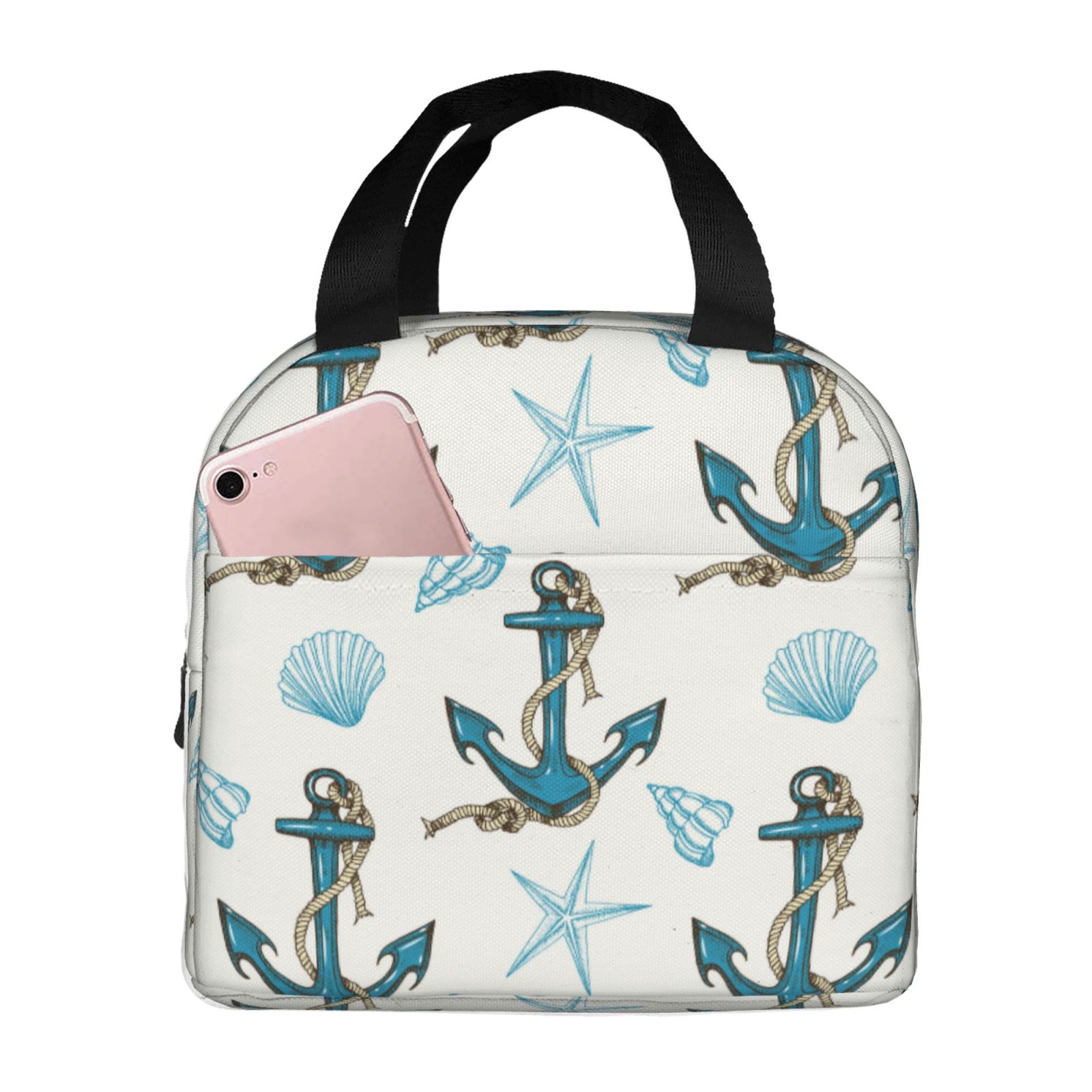 Sikiie Anchors And Shells Lunch Bag for Women & Men Adult Insulated ...