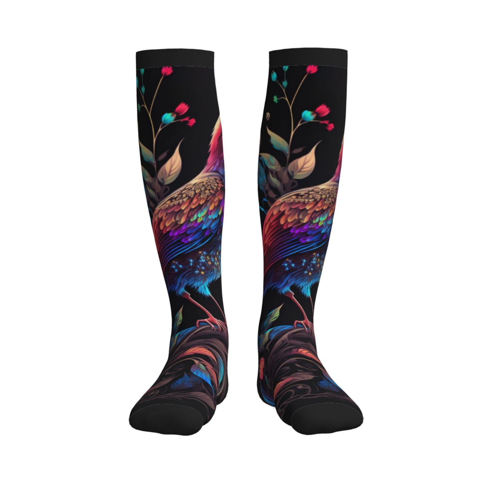 Sikiie Artistic Colorful Bird 1 Pairs Compression Socks for Men and ...