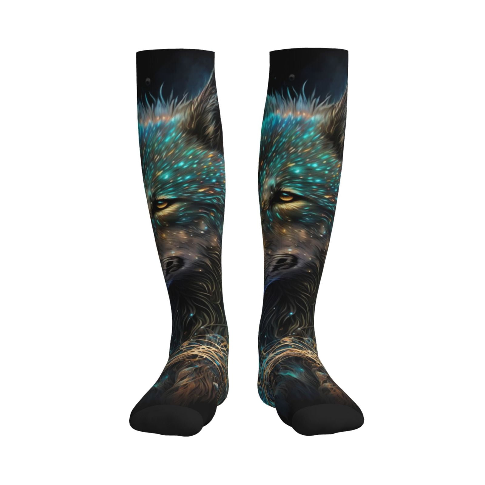 Sikiie Artistic Light Dot Wolf、 1 Pairs Compression Socks for Men and ...
