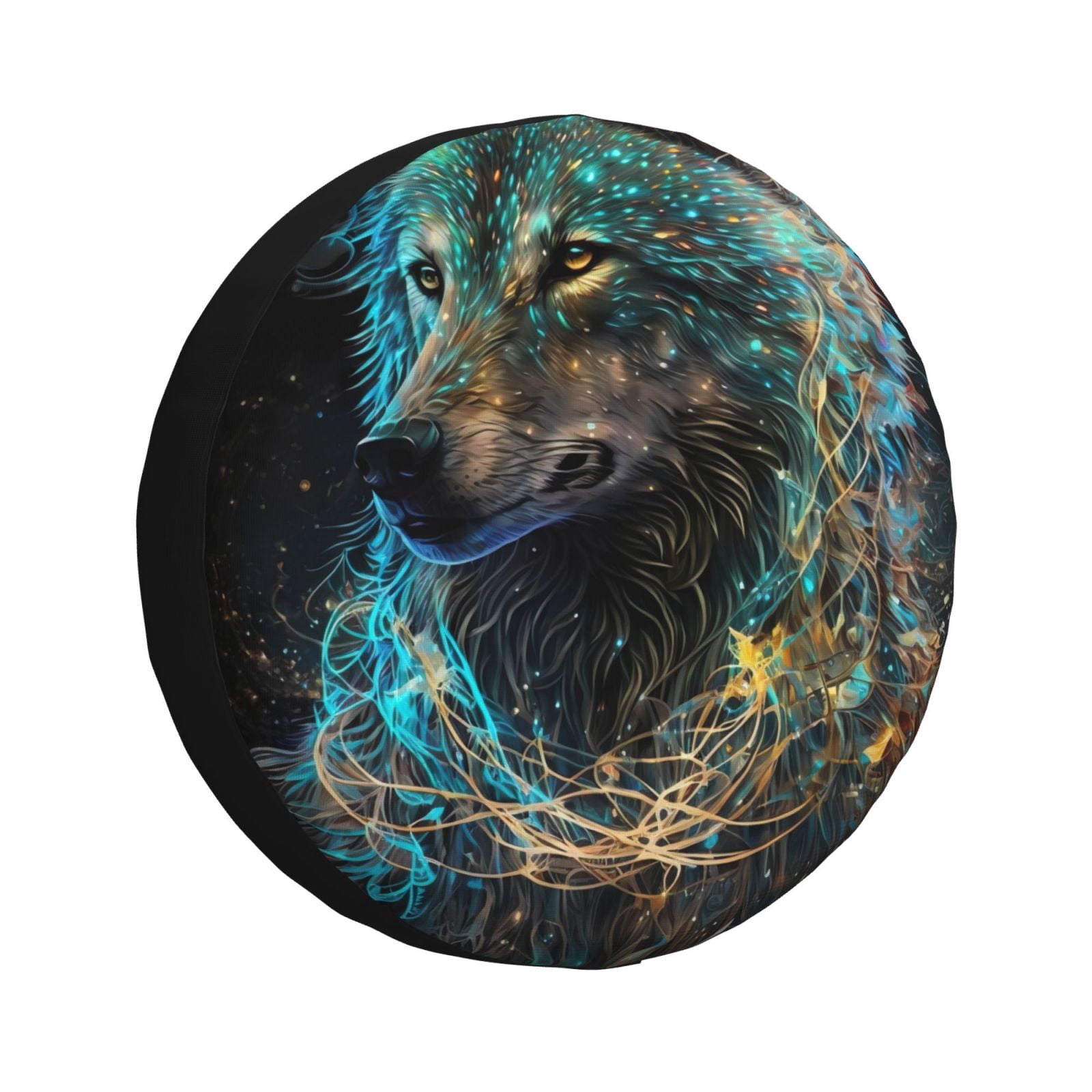 Sikiie Artistic Light Dot Wolf、 PVC Leather Spare Tire Wheel Cover ...