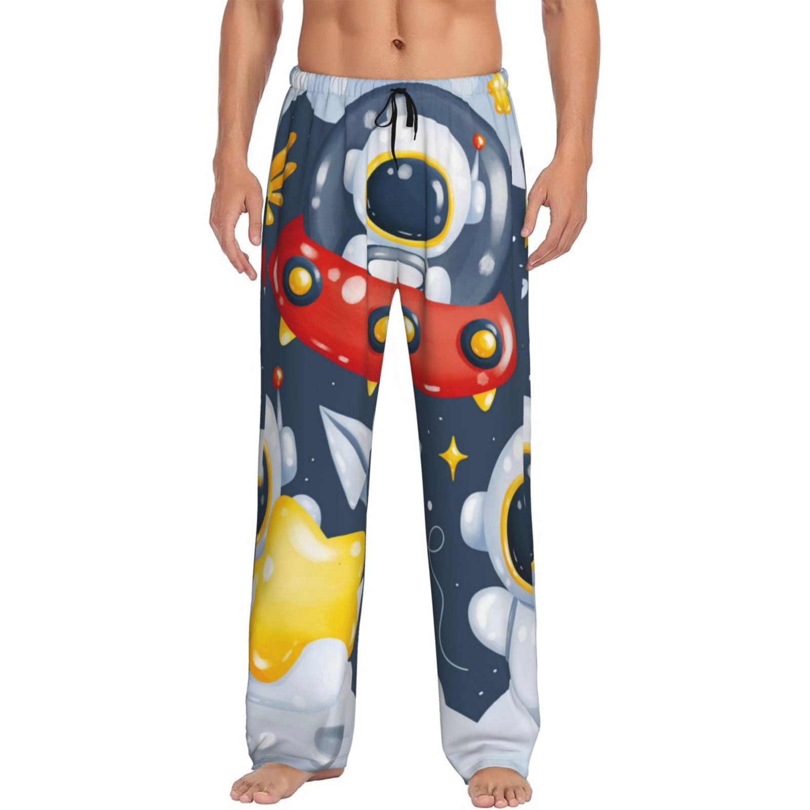 Sikiie Astronaut And Space Pajama Pants Men, PJ Bottoms, Sleep & Lounge ...