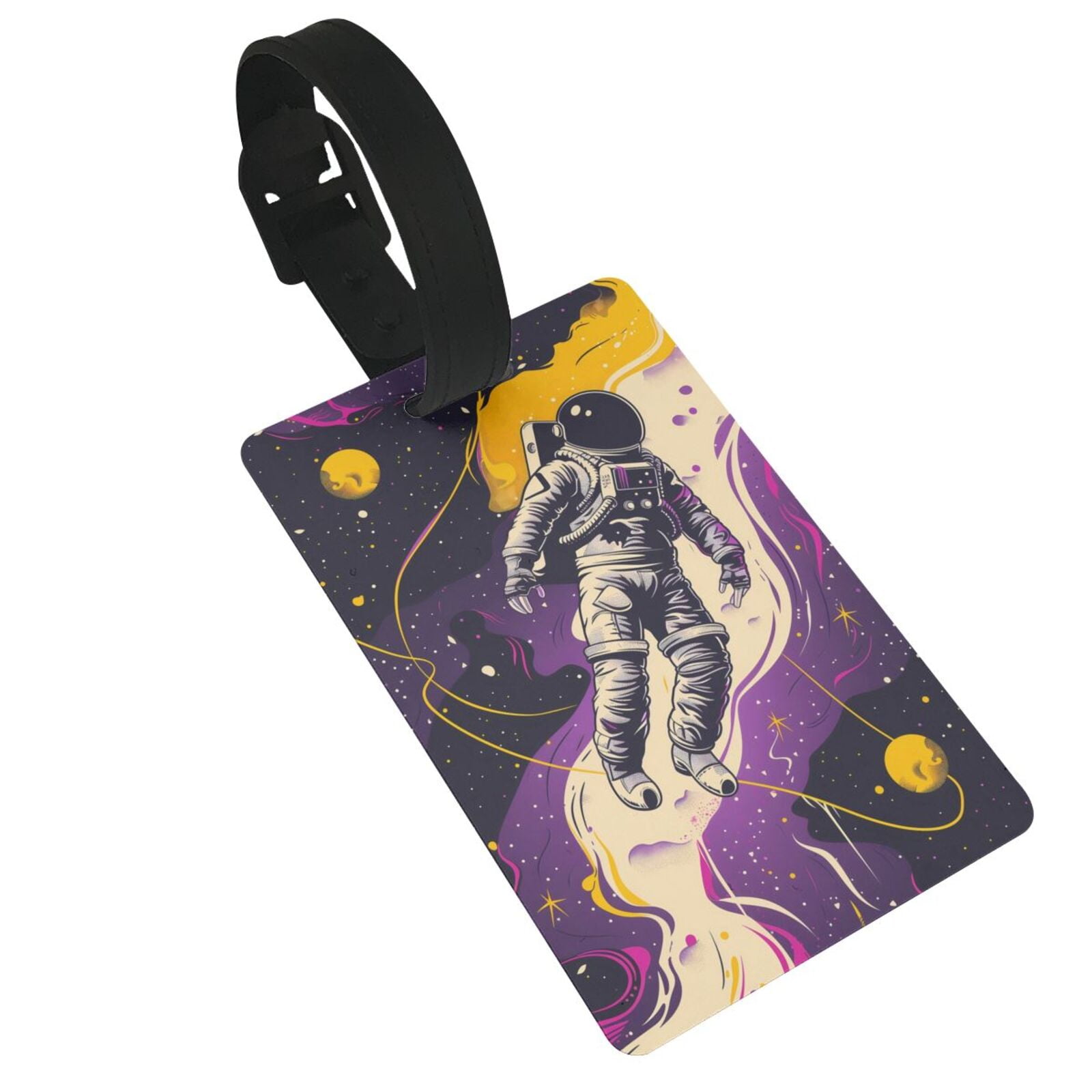 Sikiie Astronaut Floating purple Space Luggage Tags Privacy Cover ID ...