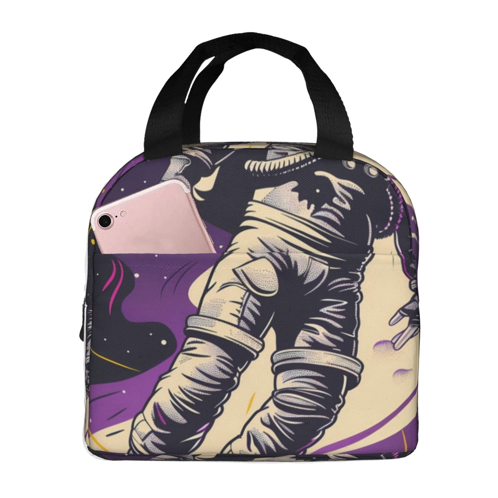 Sikiie Astronaut Floating purple Space Lunch Bag for Women & Men Adult ...