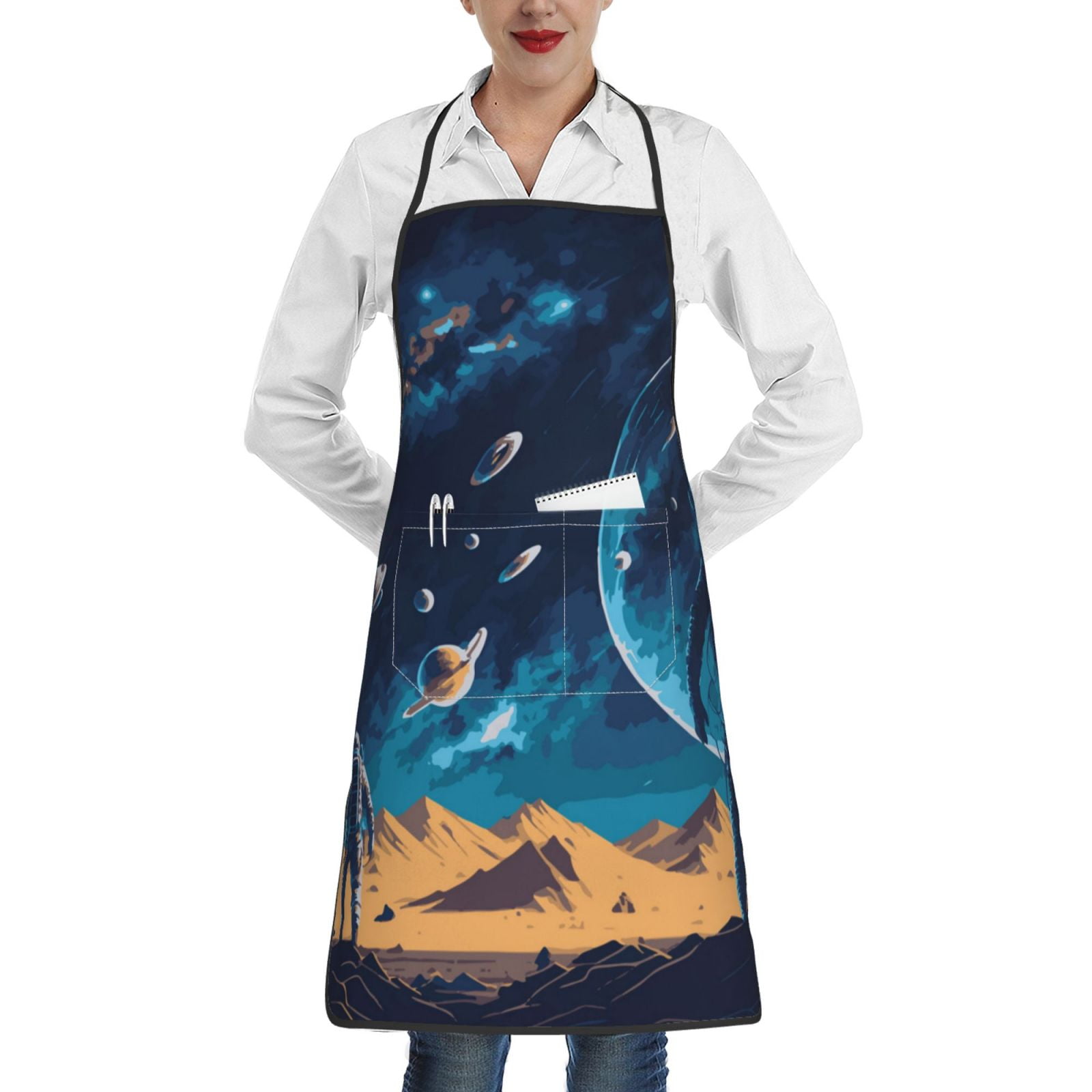 Sikiie Astronaut In A Space Suit On The Planet Aprons for Kitchen ...