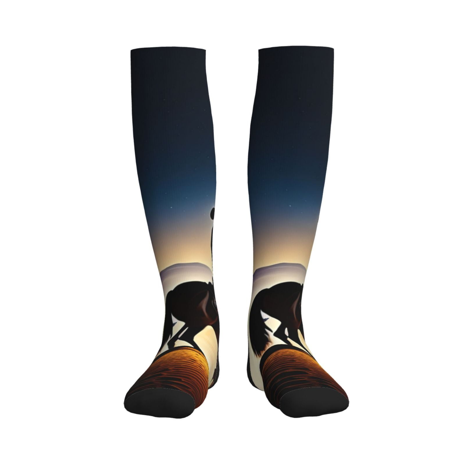 Sikiie Azure Sky Western Desert Cowboy 1 Pairs Compression Socks for ...