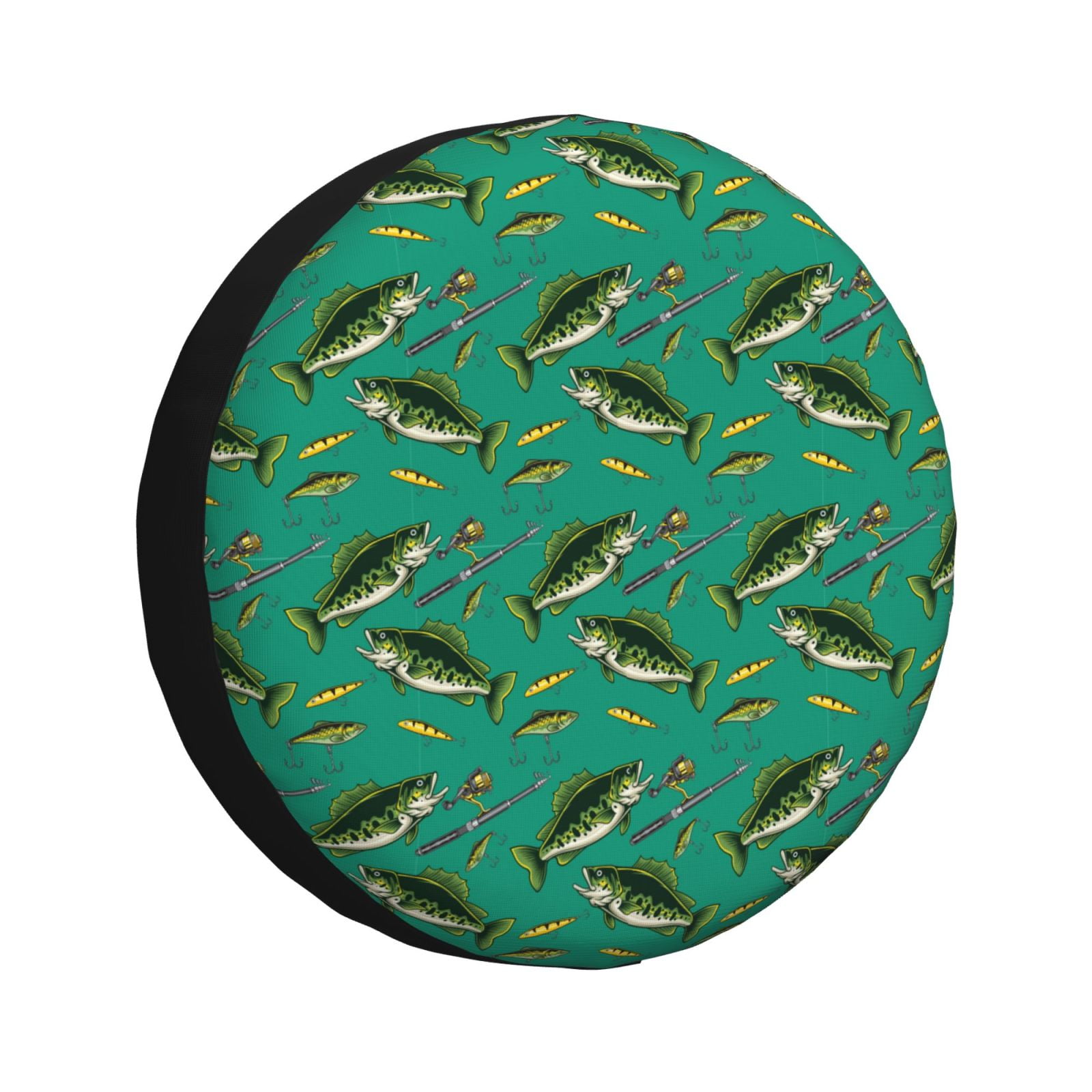 Sikiie Bass Fish Tire Cover Wheel Protectors Tyre Covers Weatherproof ...