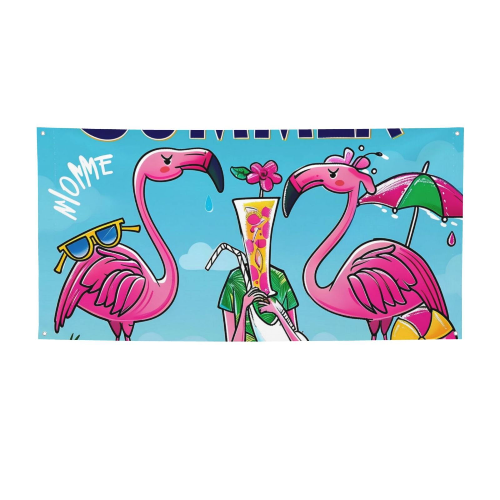 Sikiie Beach Flamingo Trio Custom Banners and Signs Customize Outdoor ...