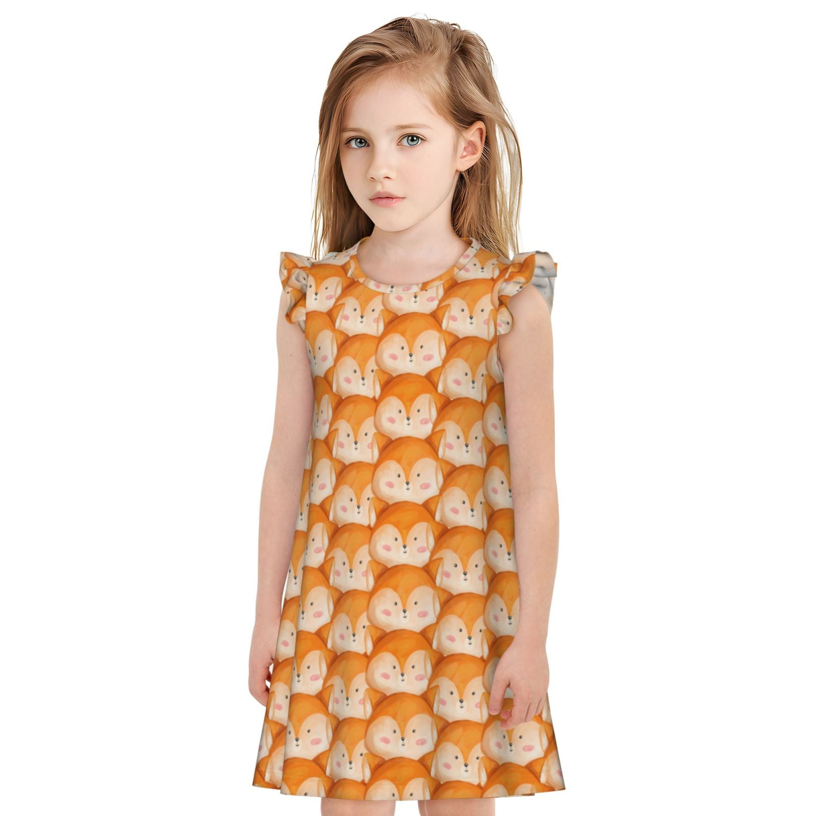 Sikiie Beautiful Fox A Girls Nightgowns, Girls Pajamas, Short Sleeves ...