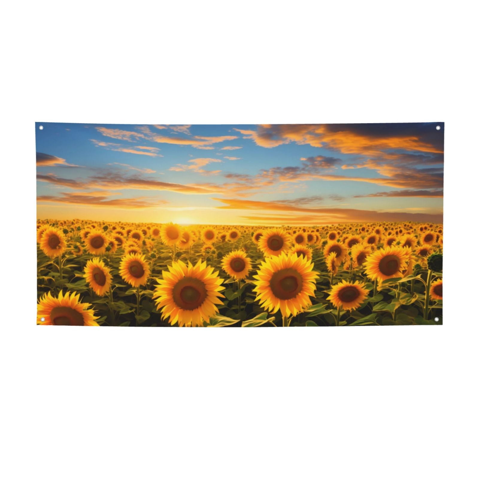 Sikiie Beautiful Golden Sunflower Field Custom Banners and Signs ...
