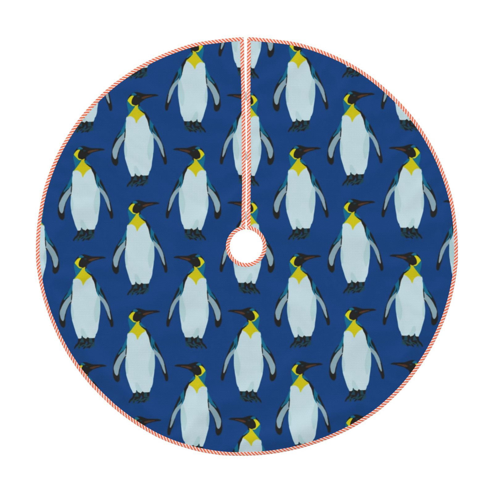 Sikiie Beautiful King Penguin Pattern Nativity Christmas Tree Skirt ...