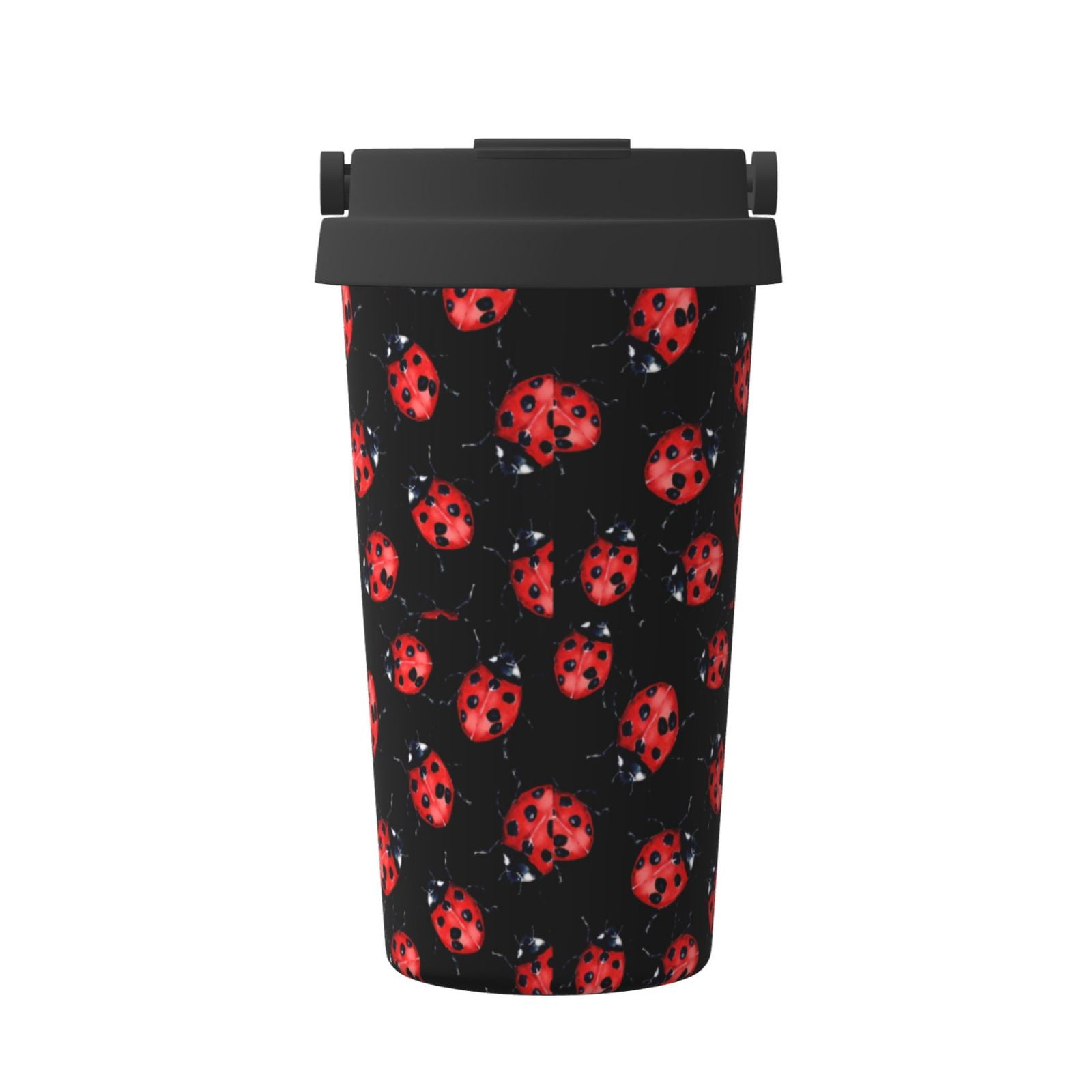 Sikiie Beautiful Red Ladybug Coffee Mug Pobtable To Stainless Steel ...