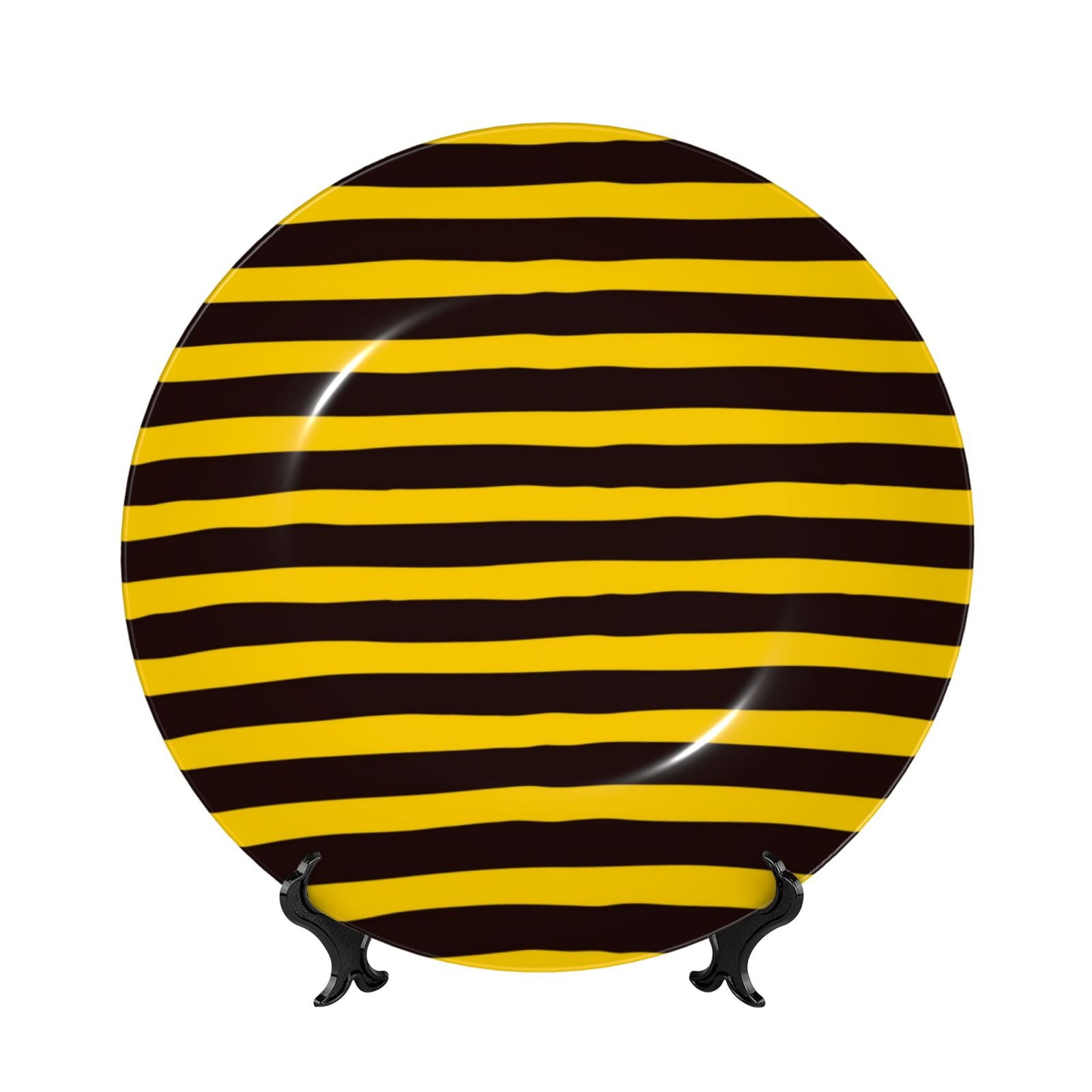 Sikiie Bee Stripe Bone China Decorative Plate Personality Ceramic ...