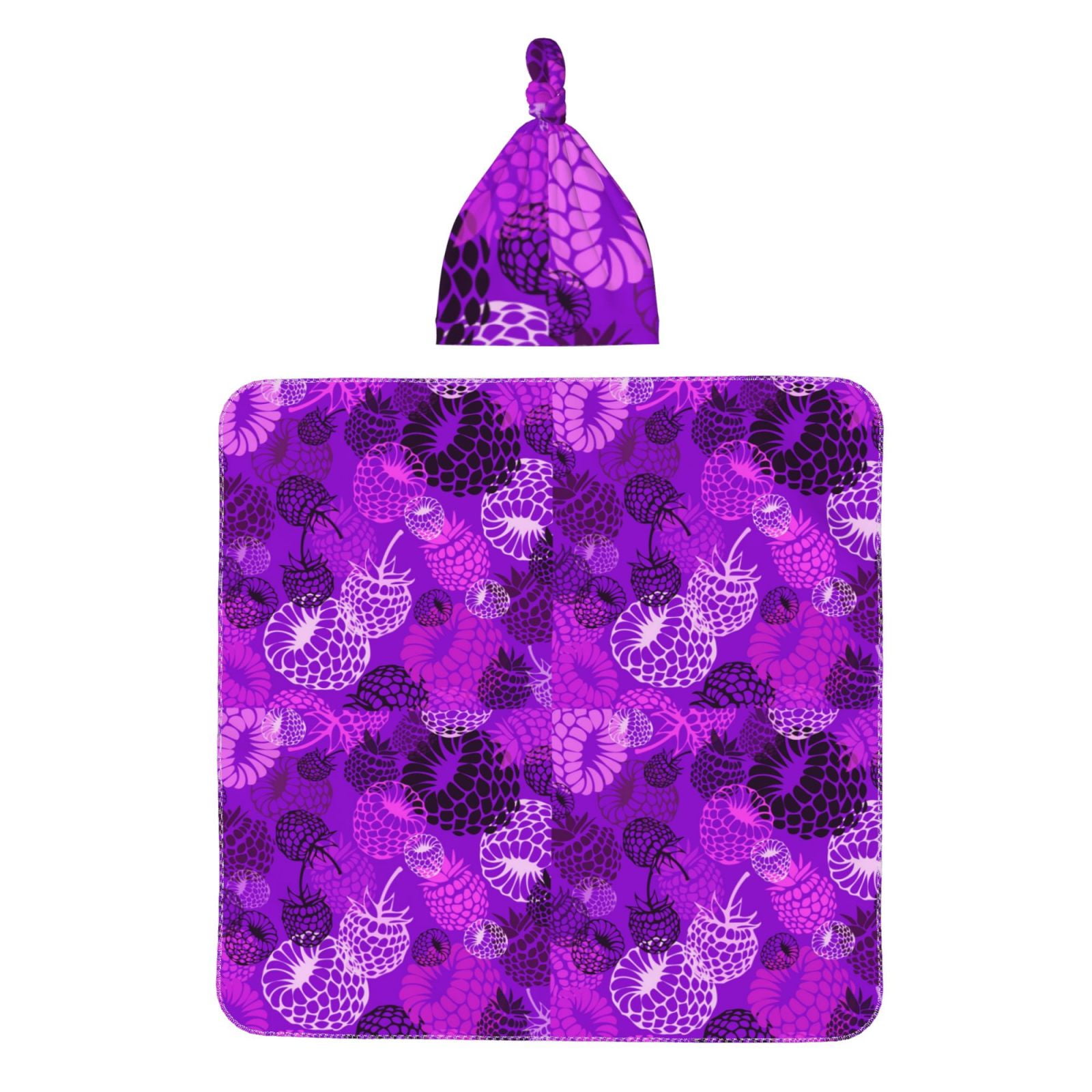 Sikiie Berry Raspberry Baby Newborn Receiving Blanket with and Beanie ...