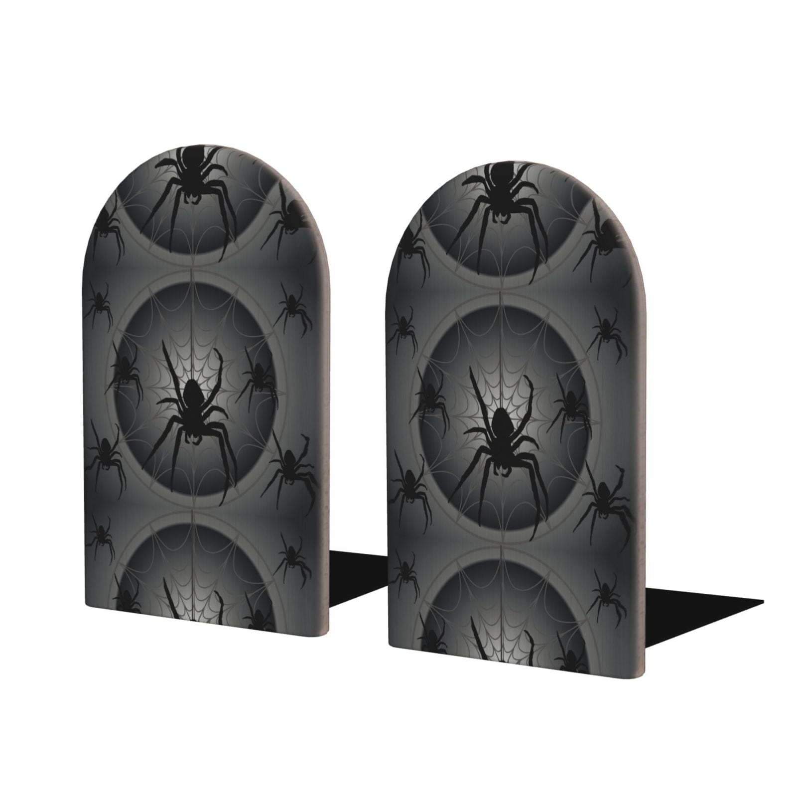 Sikiie Black Spiders Bookends 1 Pair, Wood Bookends for Shelves, Book ...
