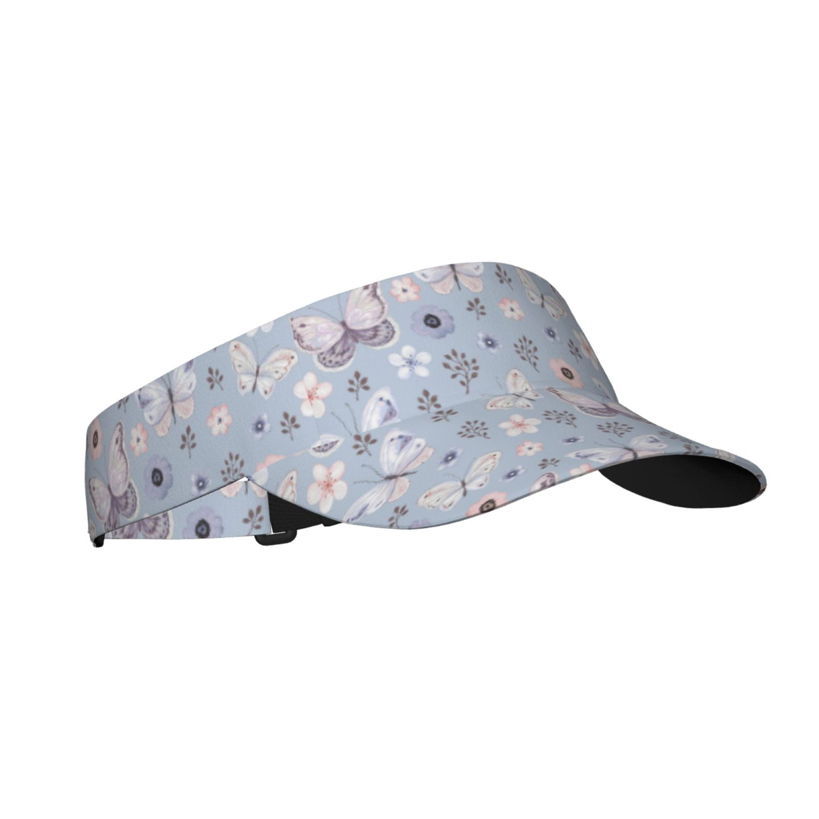 Sikiie Blue Butterfly Sun Visor Hat Adjustable Velcro Golf Visor Sports ...