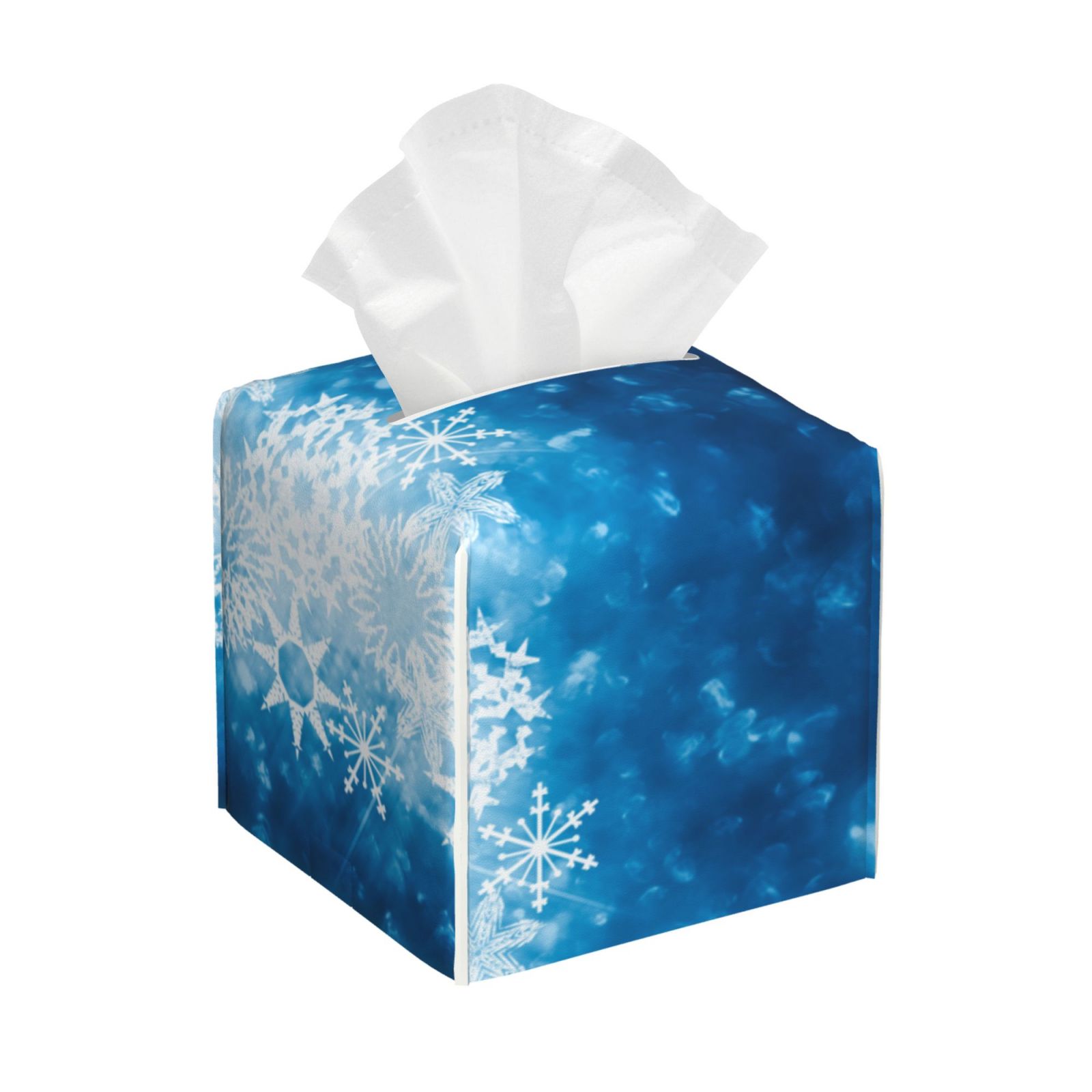 Sikiie Blue Glitter Sparkles Leather Tissue Box Cover Square, tissue ...