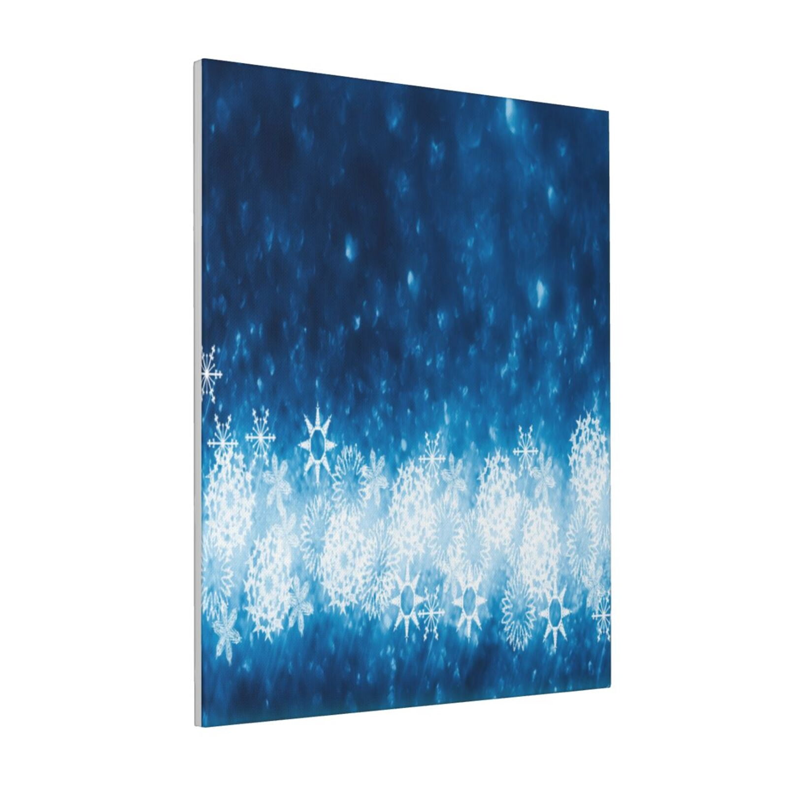 Sikiie Blue Glitter Sparkles Print Canvas Decorative Hanging Painting ...