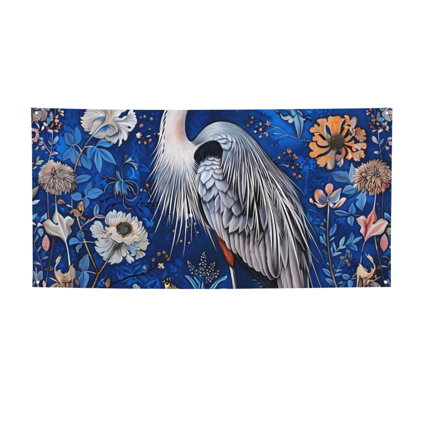 Sikiie Blue Heron Floral Garden Custom Banners and Signs Customize ...