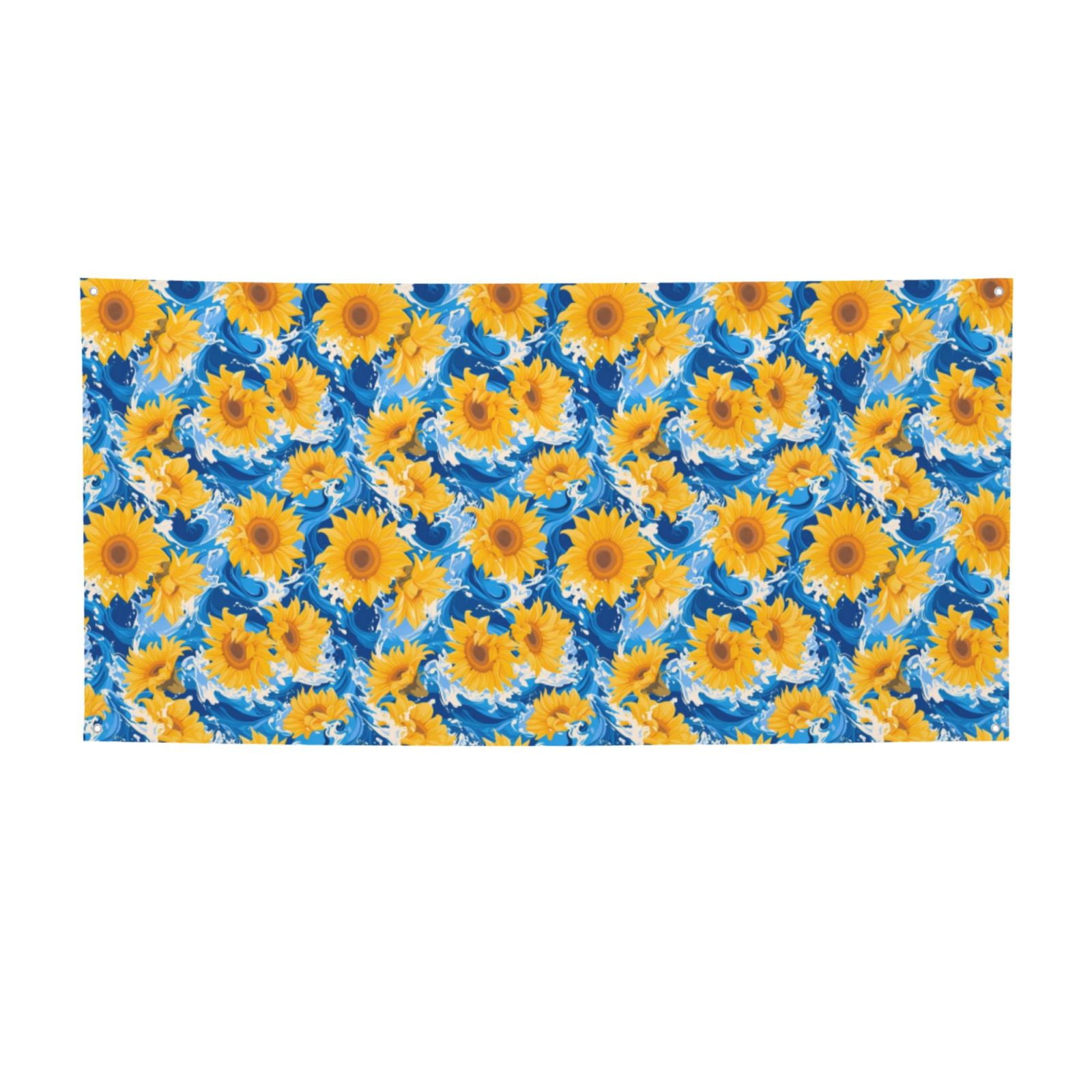 Sikiie Blue Ocean Wave Sunflower Custom Banners and Signs Customize ...