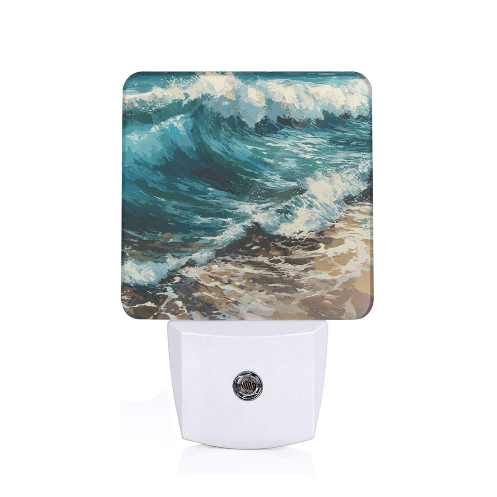 Sikiie Blue Ocean Waves Led Night Light, Warm White,Cool White Lights ...