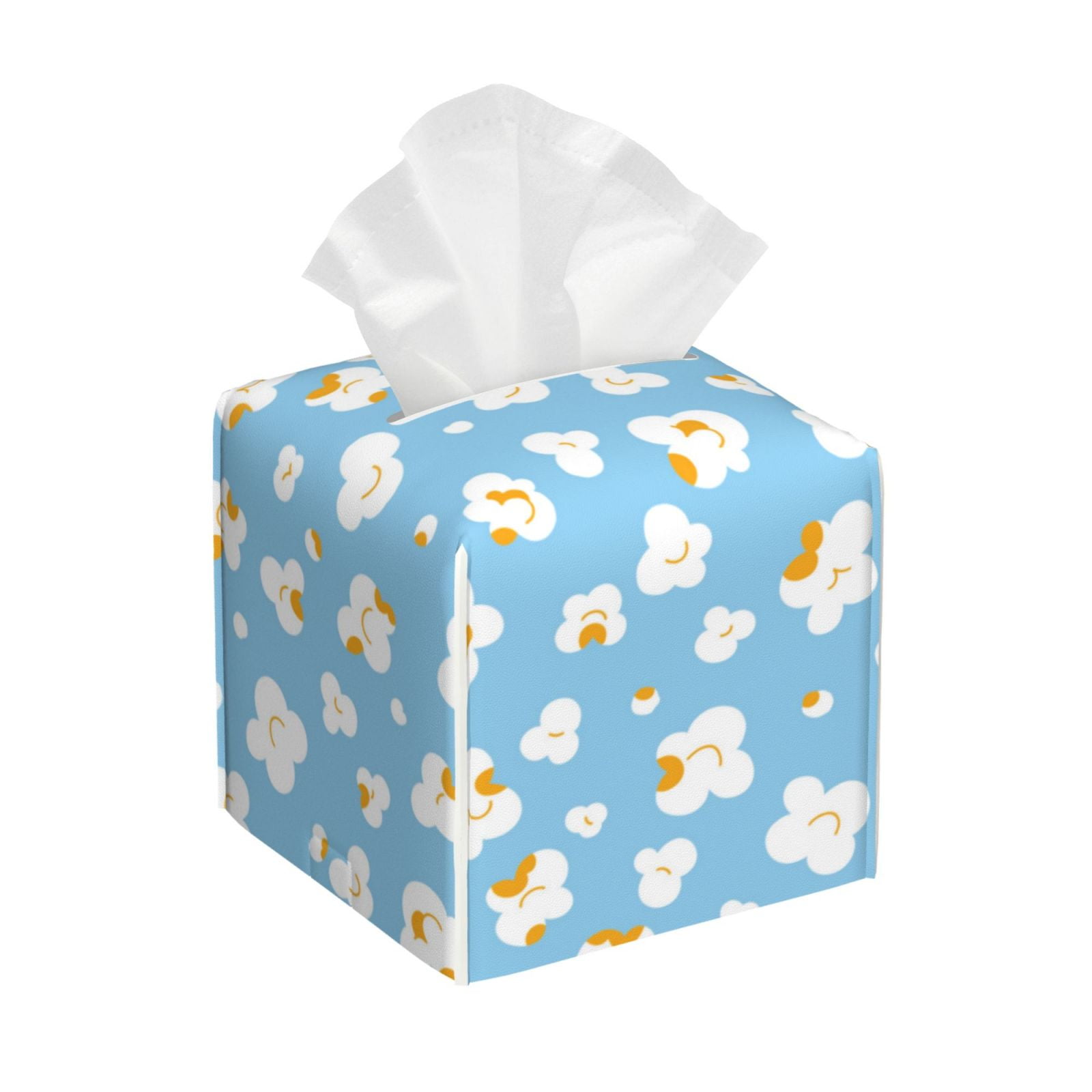Sikiie Blue Popcorn Leather Tissue Box Cover Square, tissue box holder ...