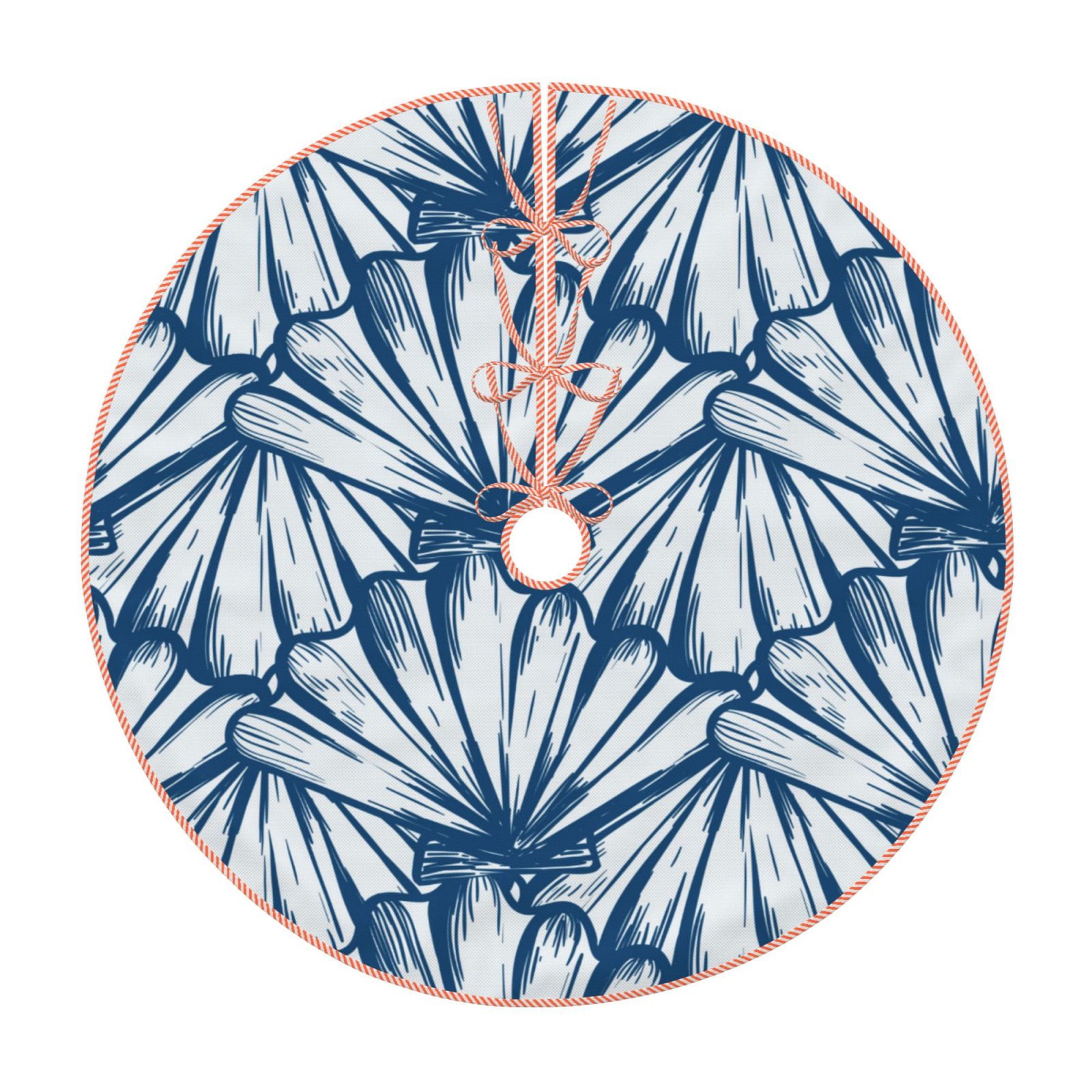 Sikiie Blue Shells Nativity Christmas Tree Skirt, Jesus Christian ...