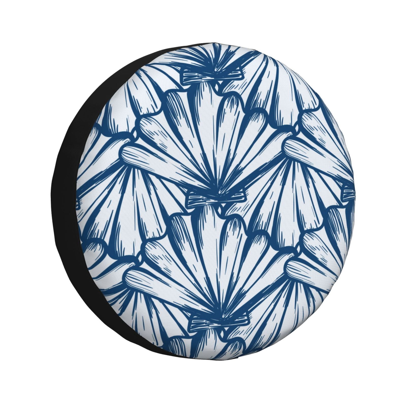 Sikiie Blue Shells PVC Leather Spare Tire Wheel Cover Spare Tire Cover ...