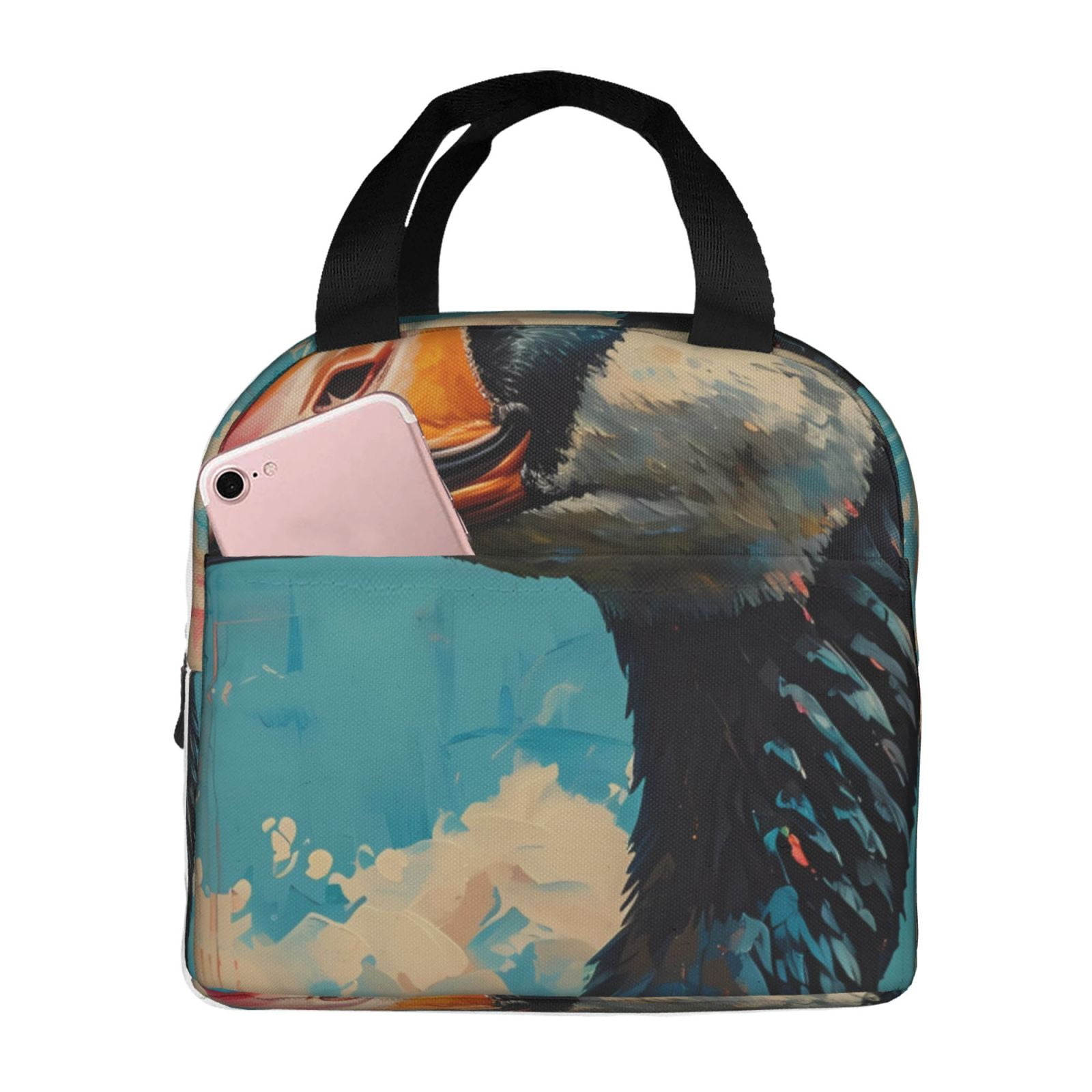 Sikiie Blue Watercolor Duck Lunch Bag for Women & Men Adult Insulated ...