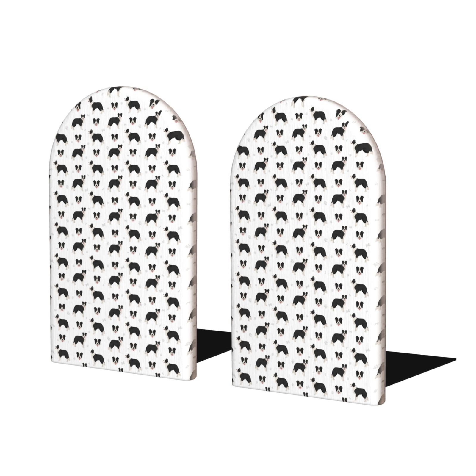 Sikiie Border Collie Dog Bookends 1 Pair, Wood Bookends for Shelves ...