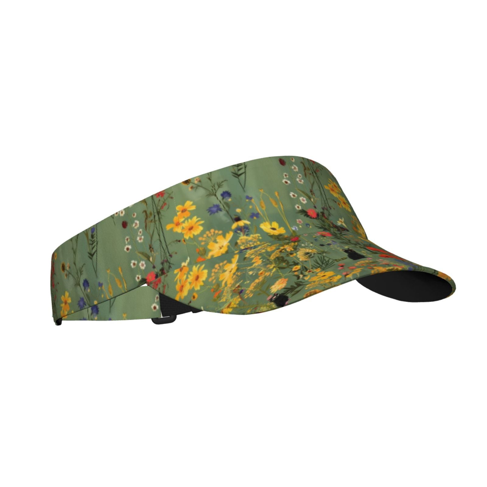 Sikiie Botanical Garden With Cats Sun Visor Hat Adjustable Velcro Golf ...