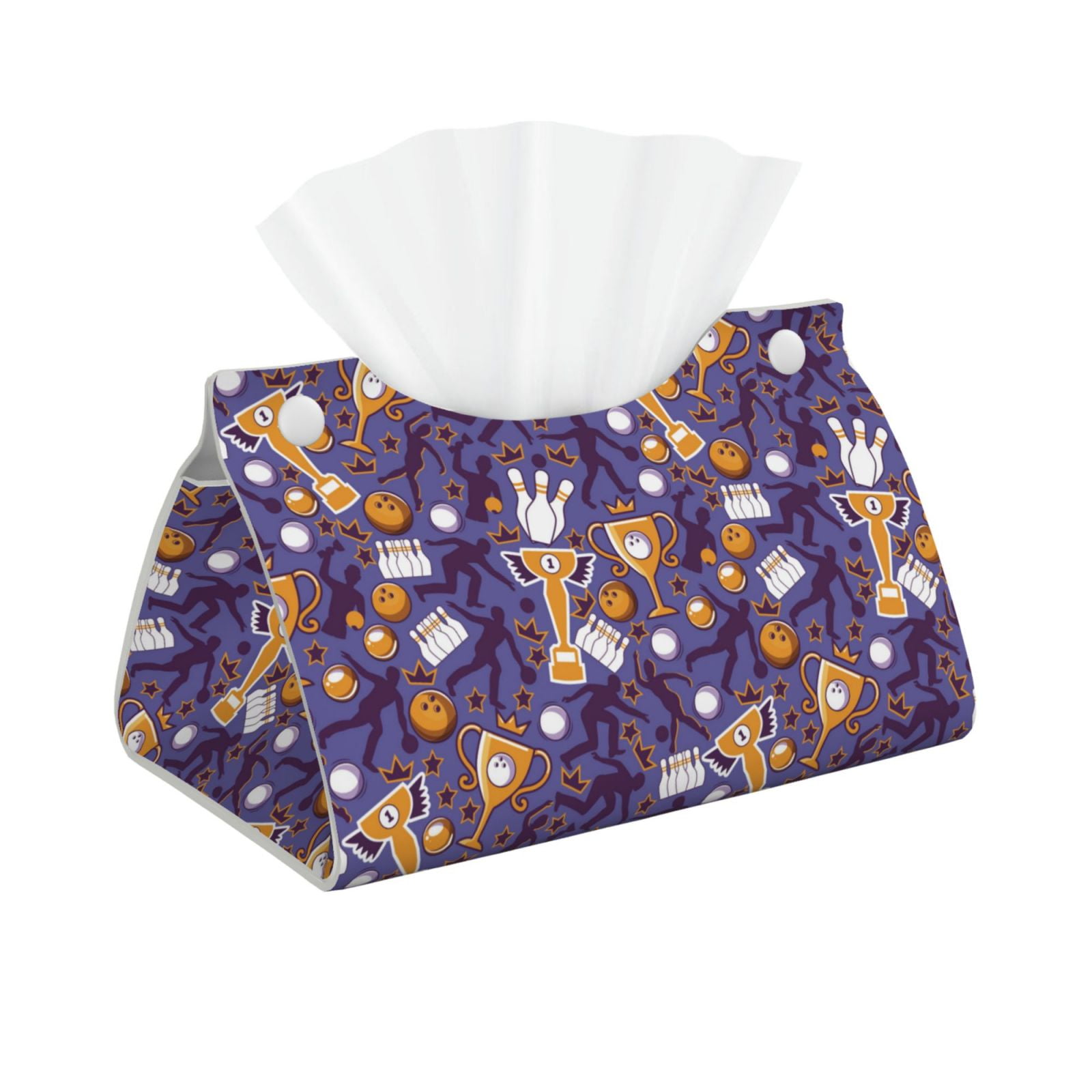 Sikiie Bowling Game Leather Tissue Box Cover Rectangle, Long Tissue Box ...