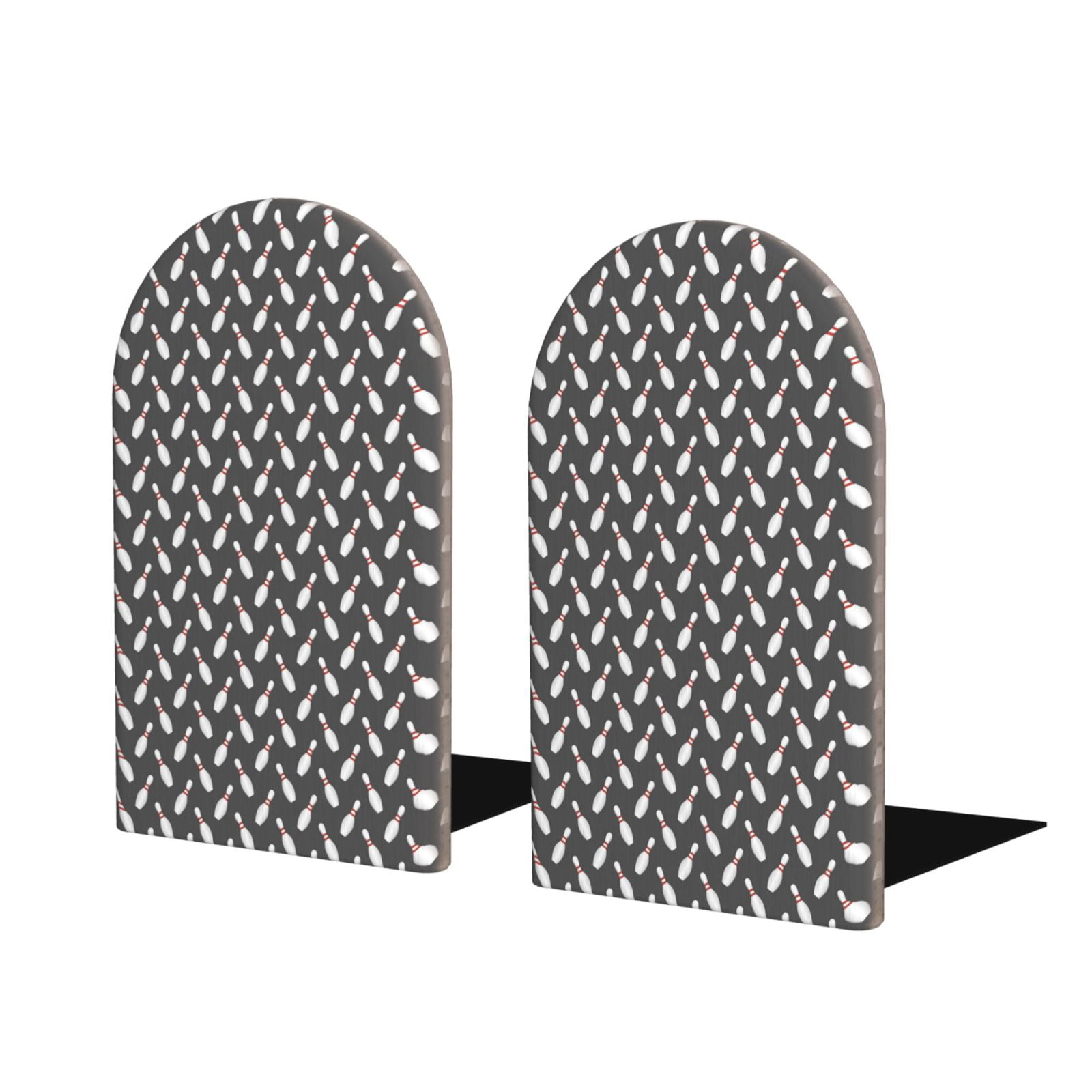 Sikiie Bowling Pins Bookends 1 Pair, Wood Bookends for Shelves, Book ...