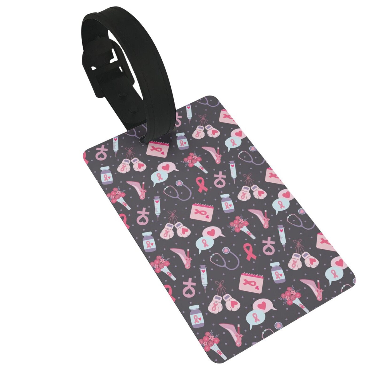 Sikiie Breast Cancer Awareness1 Luggage Tags Privacy Cover ID Label ...