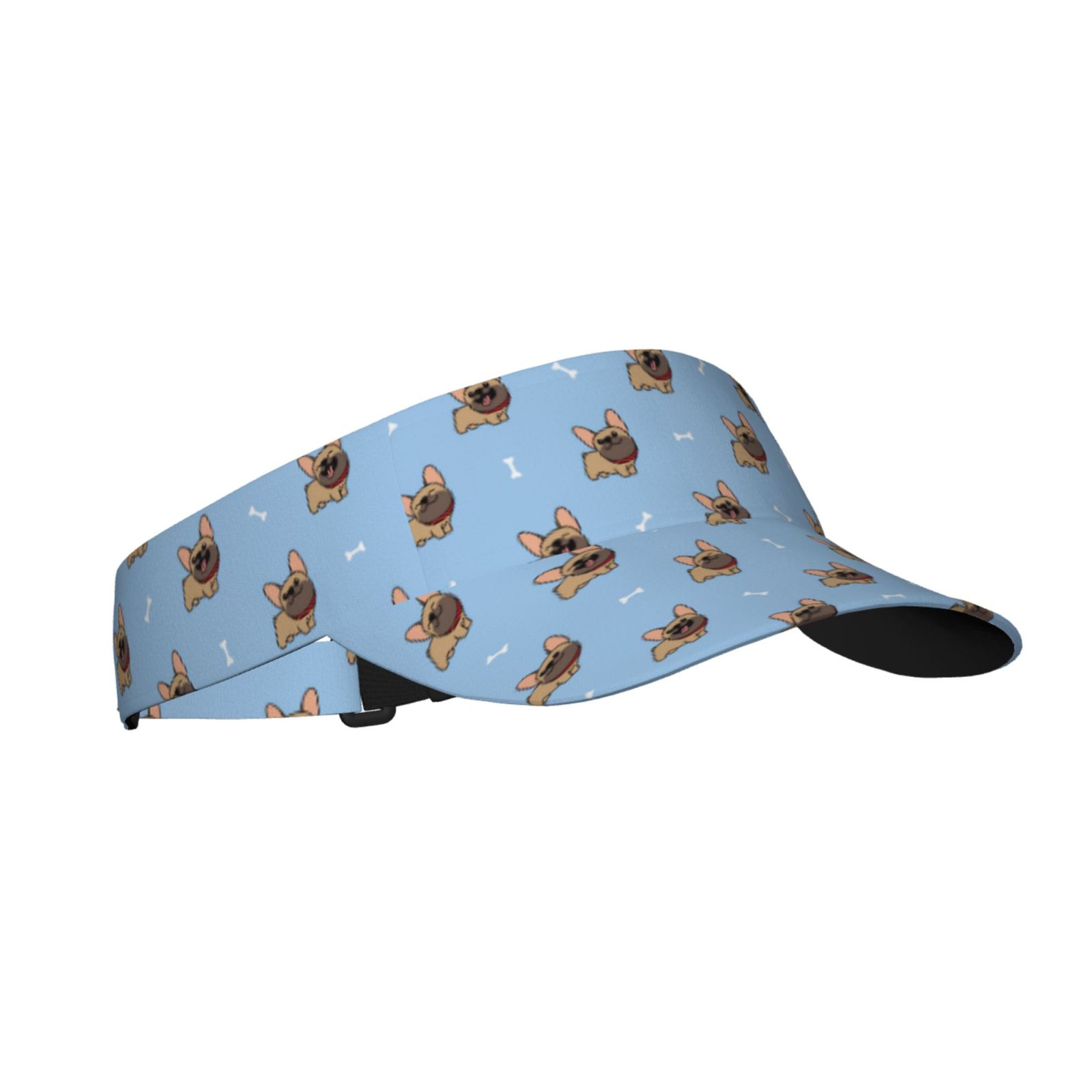 Sikiie Brown French Bulldog Sun Visor Hat Adjustable Velcro Golf Visor ...